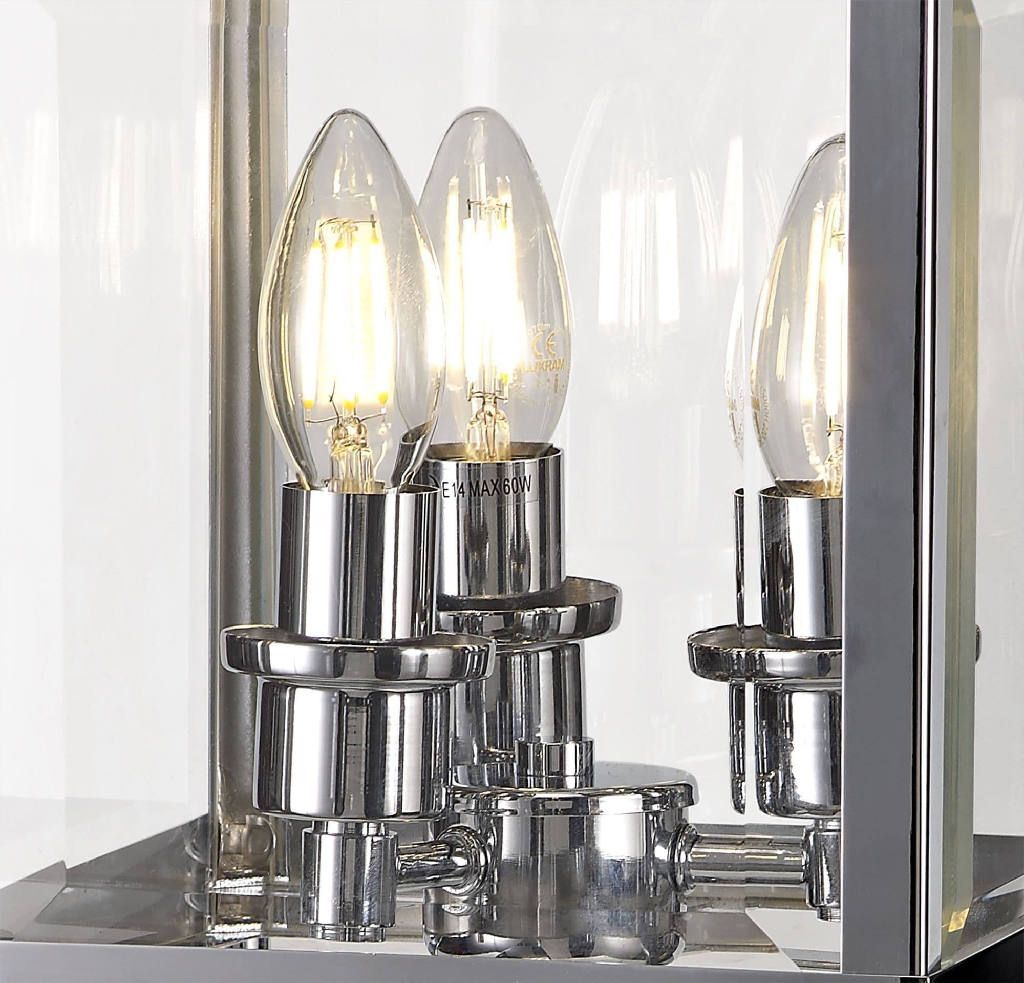 Arnold Table Lamp 3 Light E14 Polished Chrome/Glass