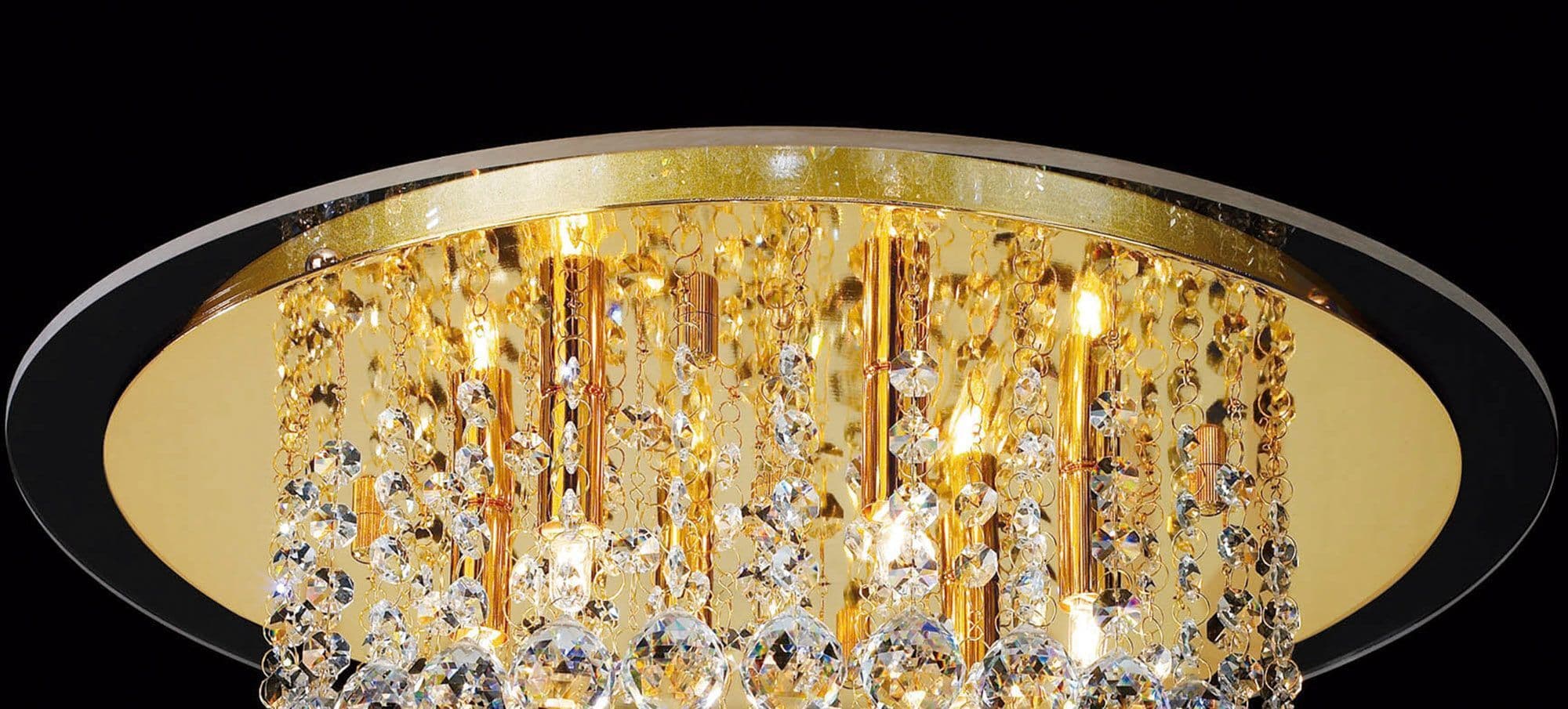Austin Ceiling 6 Light G9 French Gold with Crystal