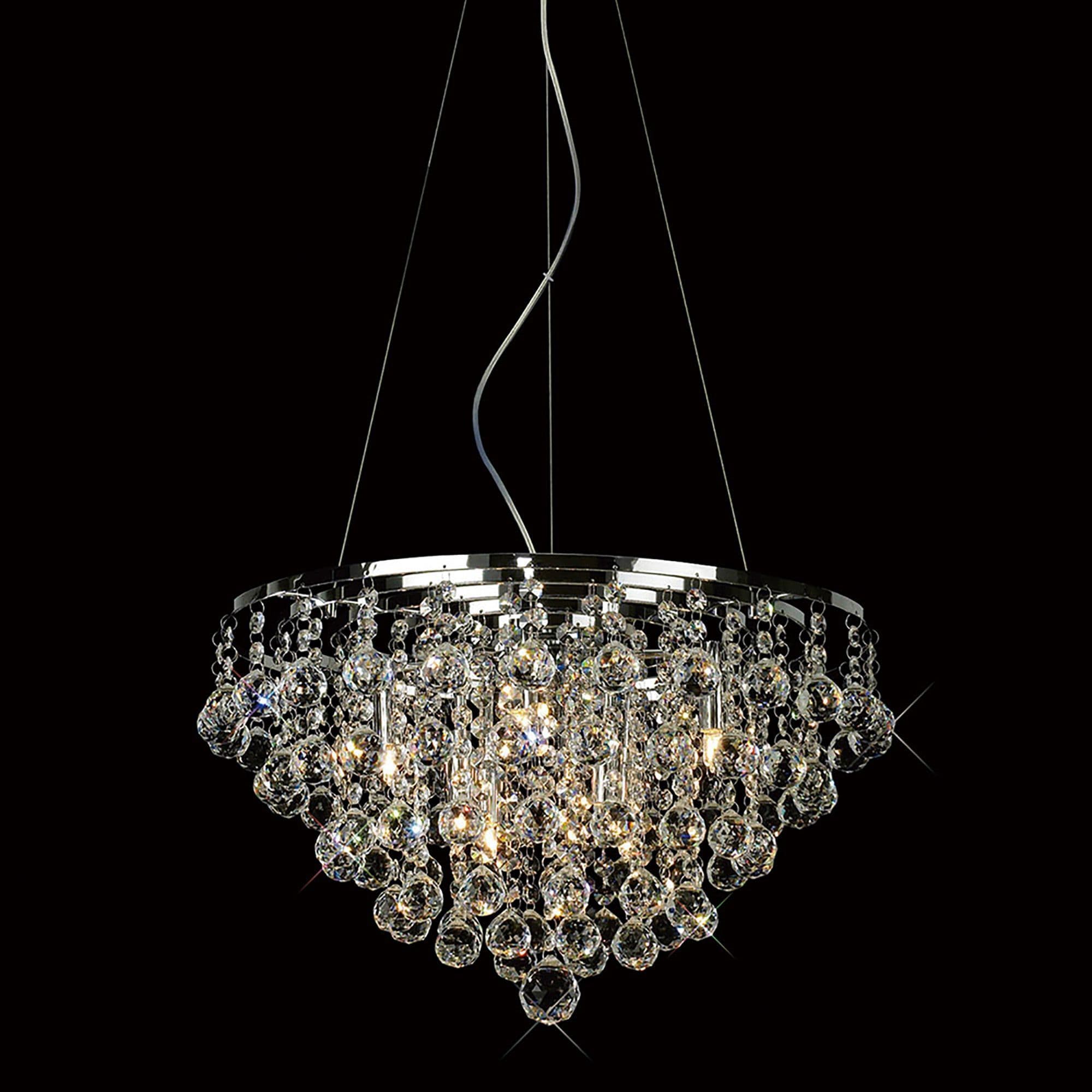 Austin Pendant 8 Light G9 Polished Chrome/Crystal