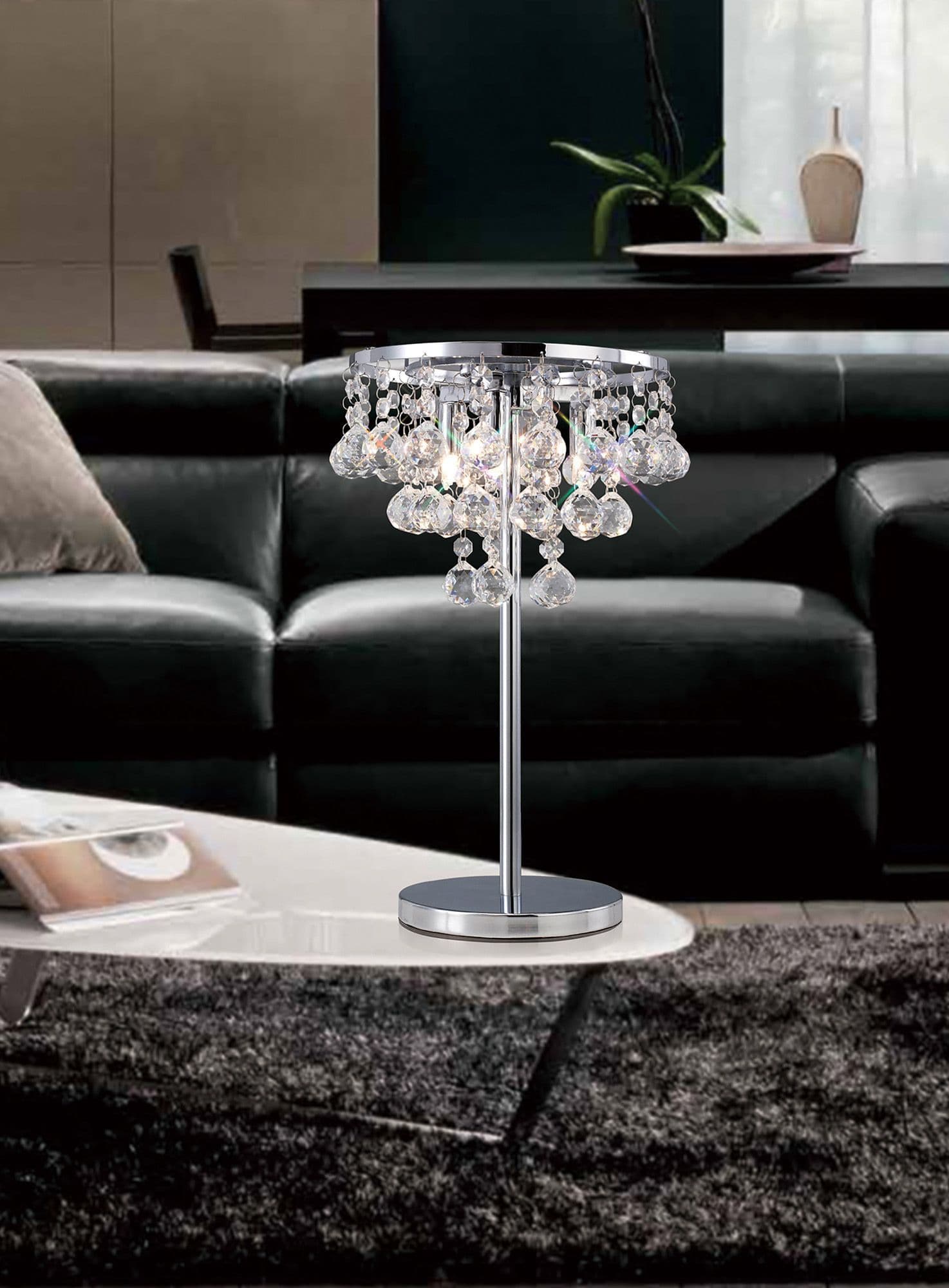 Austin Table Lamp 3 Light G9 French Gold/Crystal