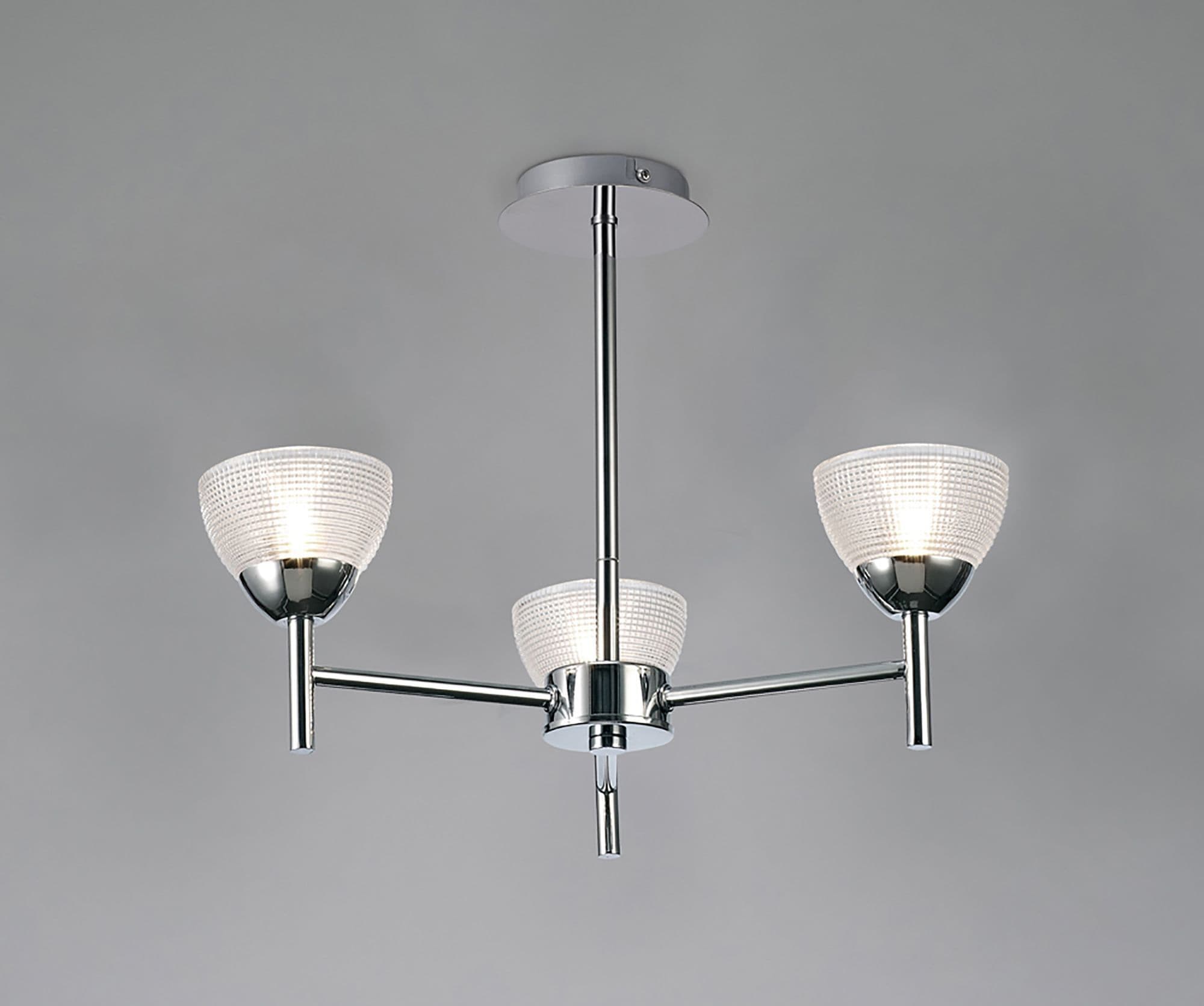 Avalon Ceiling 3 Light G9 Pendant/Semi Ceiling Polished Chrome With ...