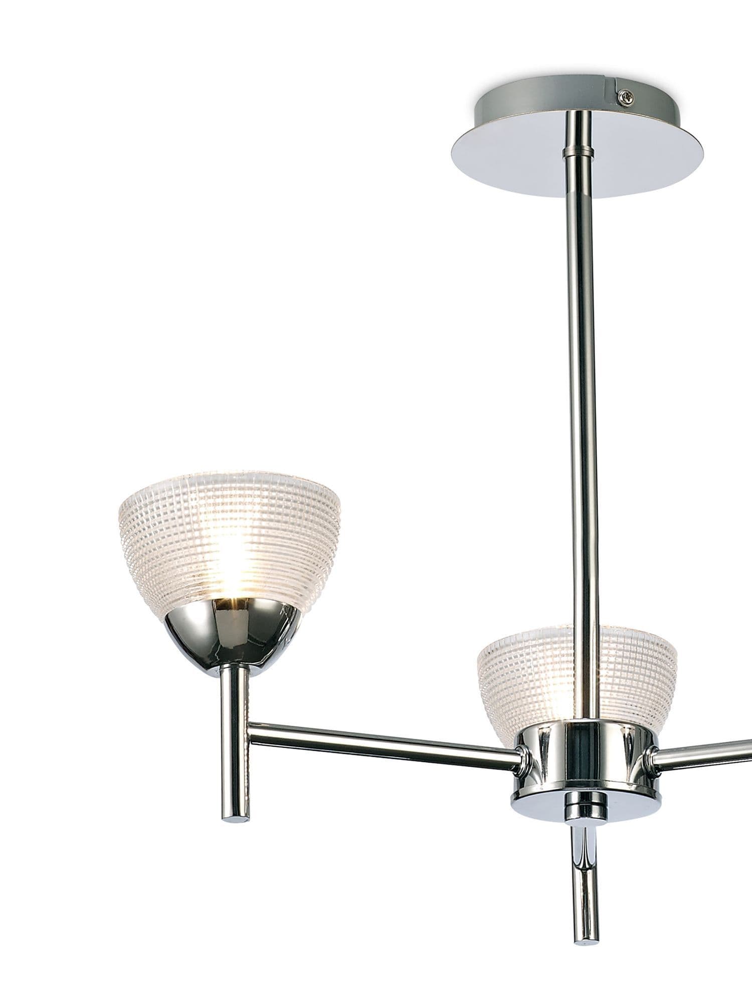 Avalon Ceiling 3 Light G9 Pendant/Semi Ceiling Polished Chrome With ...