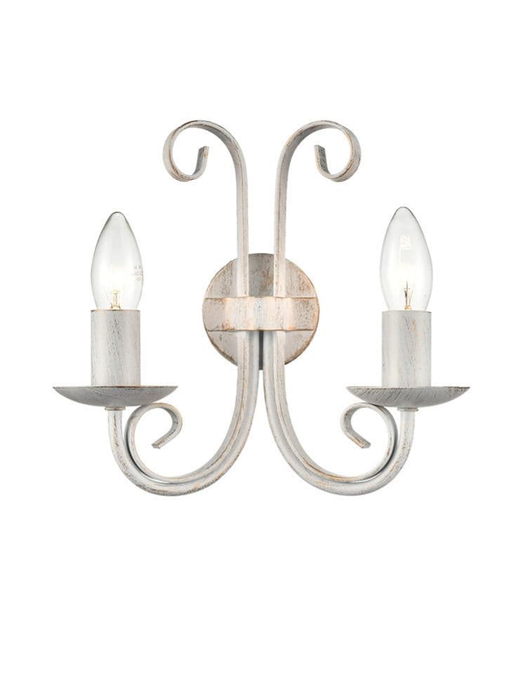 Babylon 2 Light Wall Fitting Italian Ironwork With Hand Brushed With ...