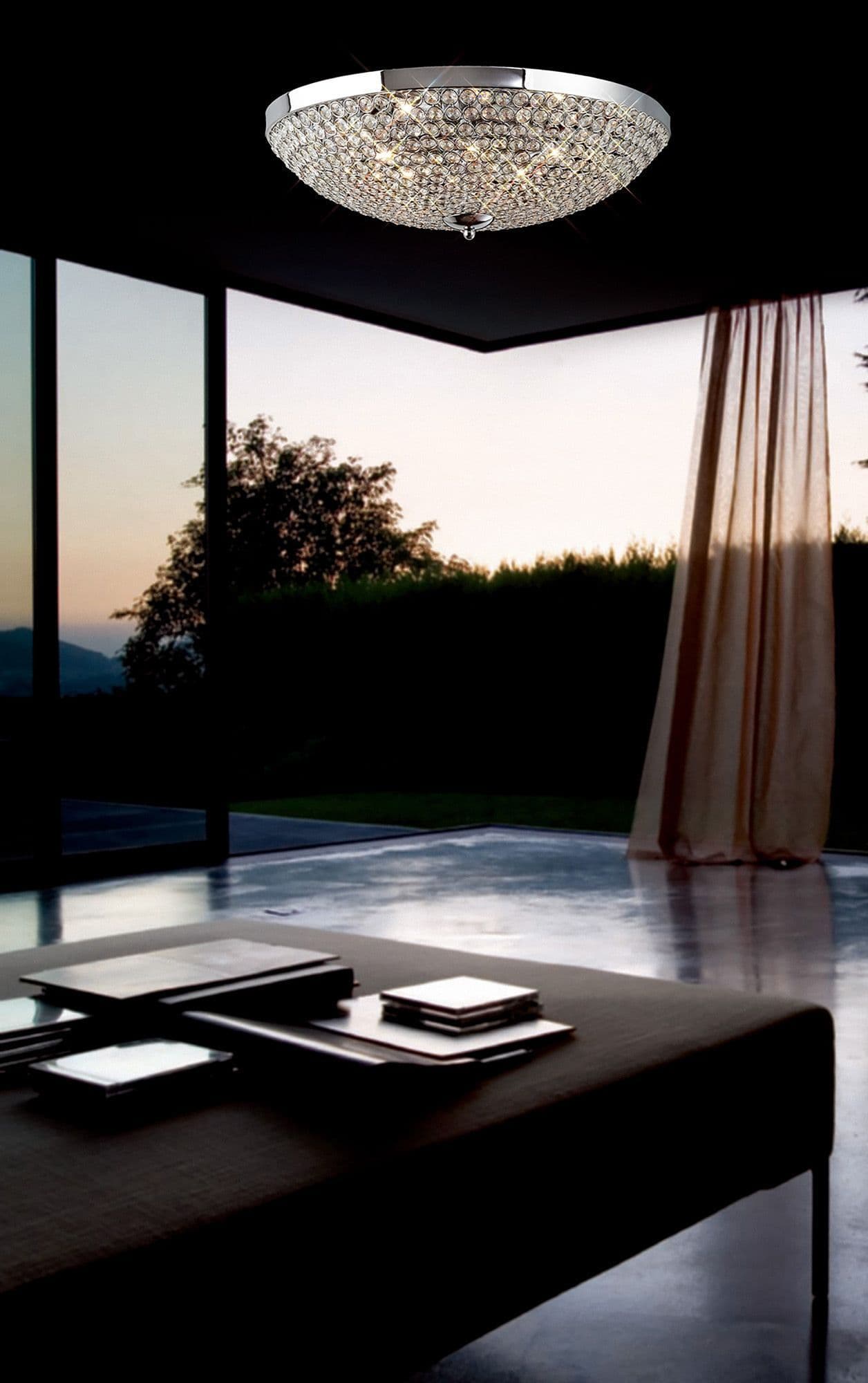 Barry Ceiling 9 Light G9 Polished Chrome/Crystal