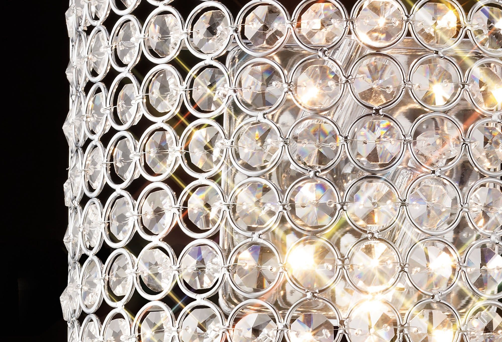 Barry Rectangle Wall Lamp 2 Light G9 Polished Chrome/Crystal