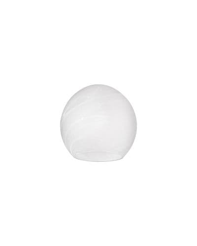 Brentwood 120mm Round White Cloudy Globe L Glass Shade