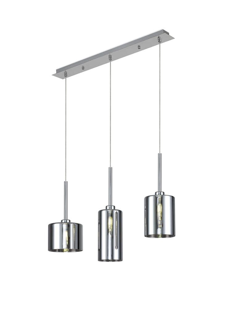 Brentwood Linear Pendant 2m 3 x G9 Polished Chrome/Chrome Type A B C Shade