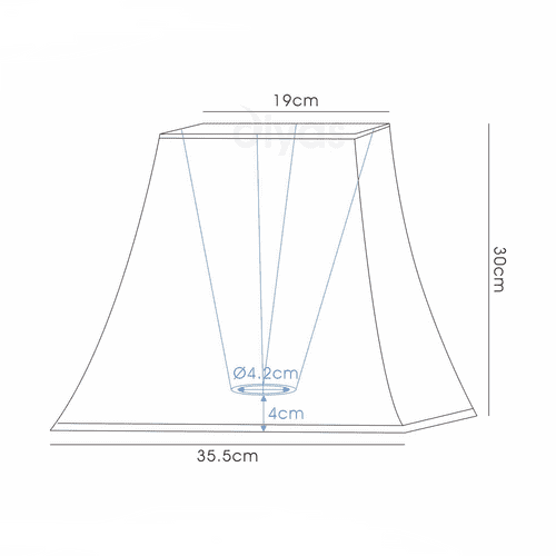 Brody Square Large Shade Black 190/355mm x 300mm