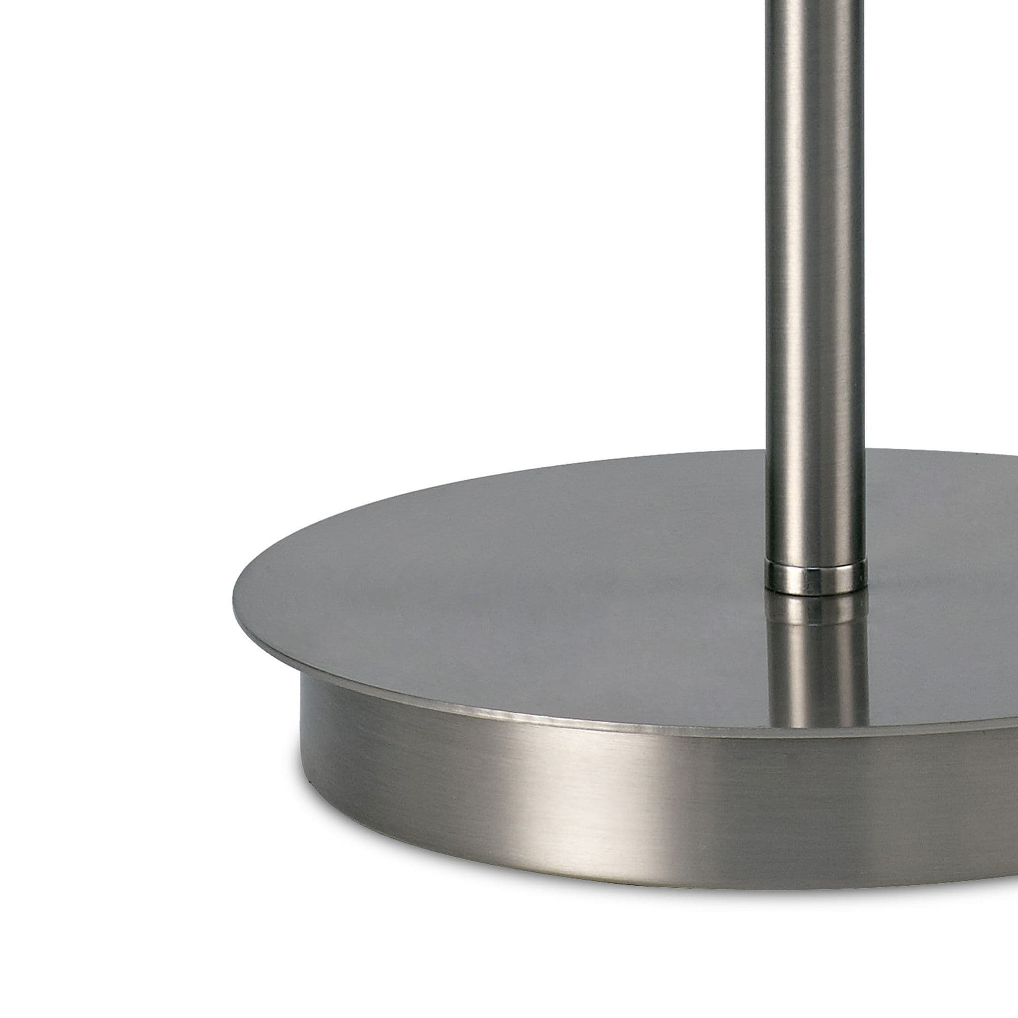 Carlton Round Flat Base Large Table Lamp Without Shade Satin Nickel ...