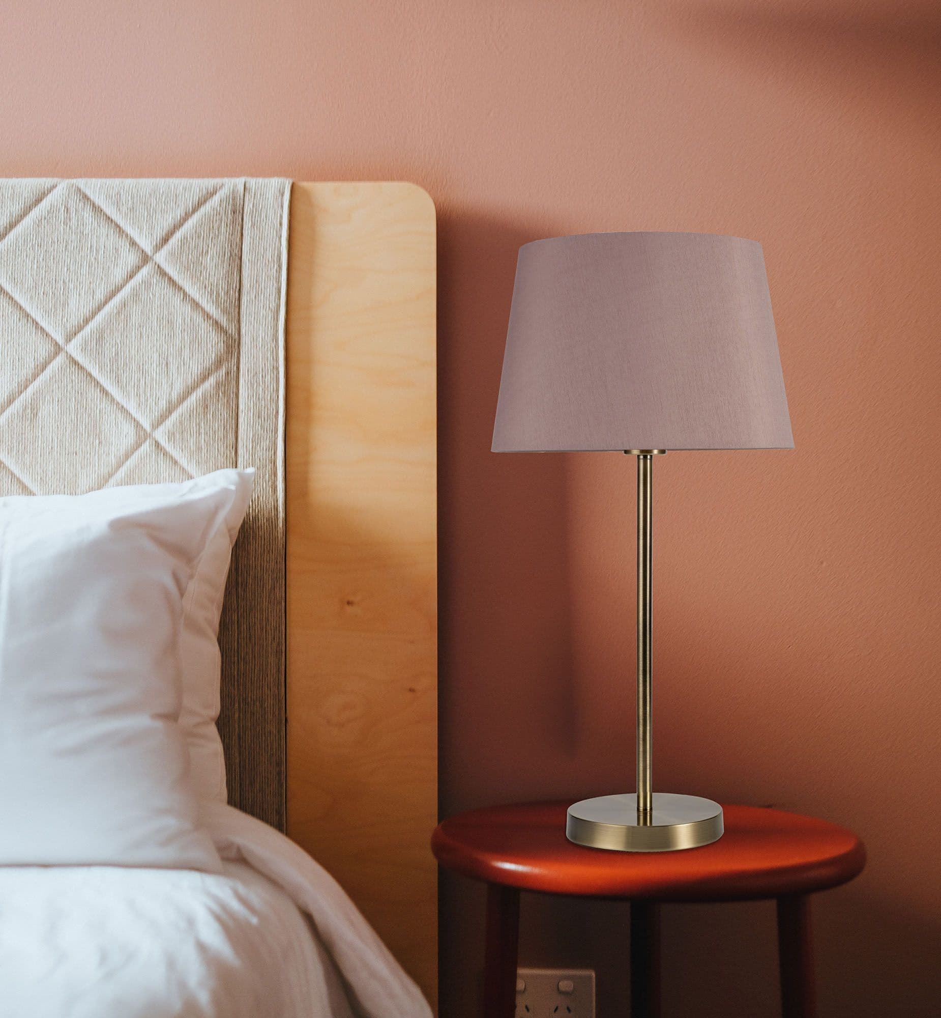 Cedar Round Base Medium Table Lamp Without Shade Inline Switch 1 Light ...