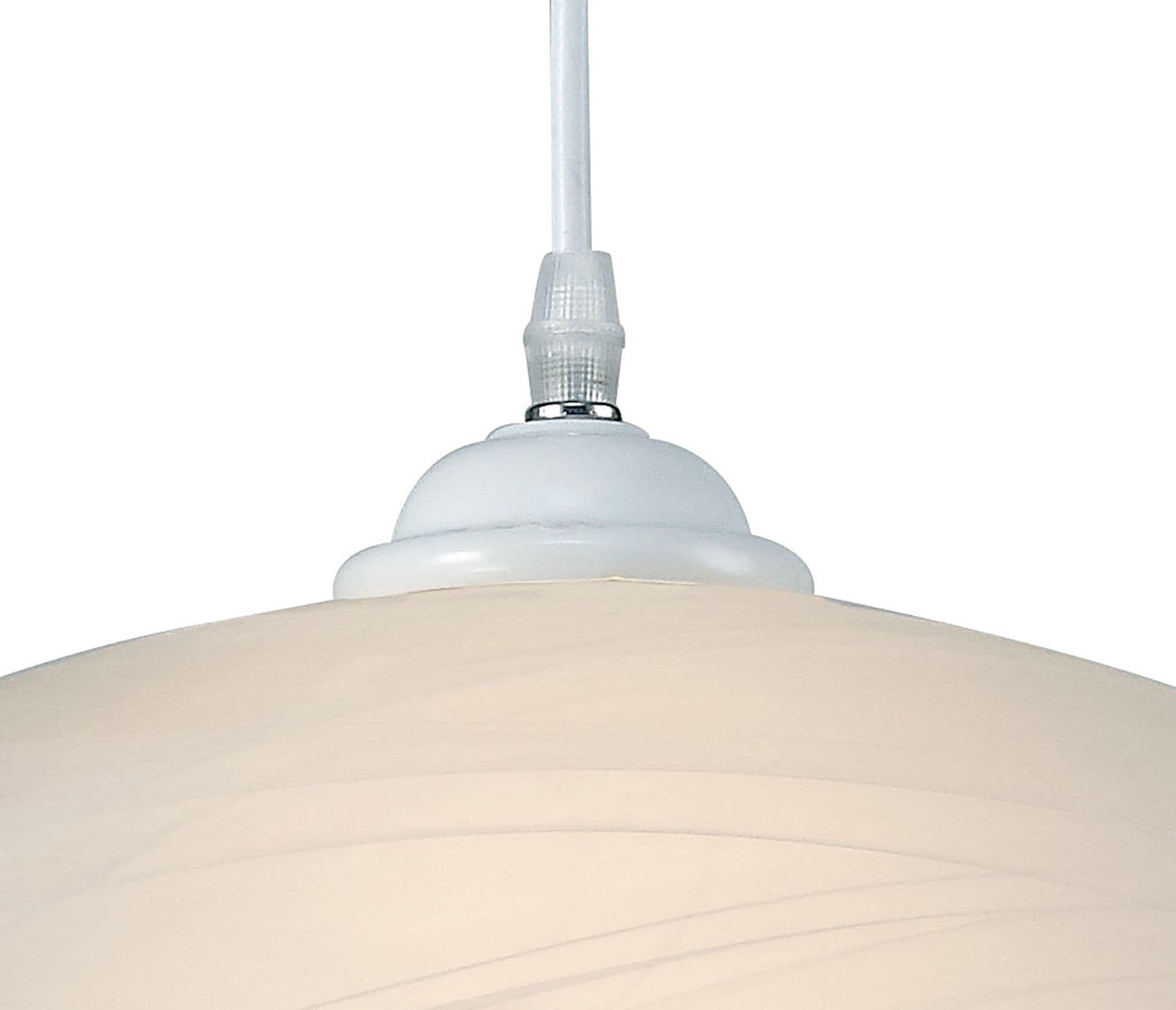 Chester 1 Light E27 Pendant Frosted Alabaster Glass With White ...