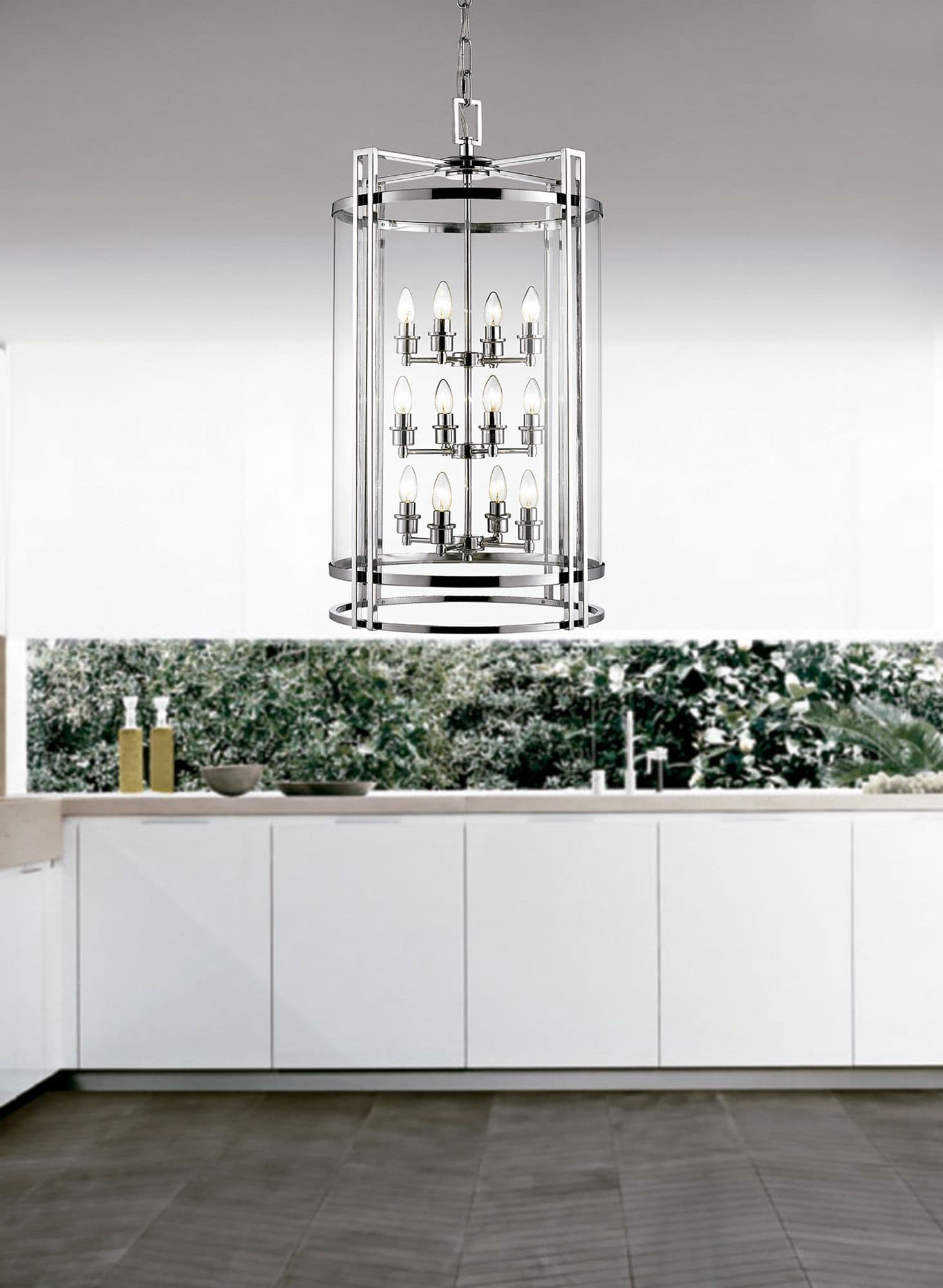 Clive Wall Lamp 2 Light E14 Antique Brass/Glass