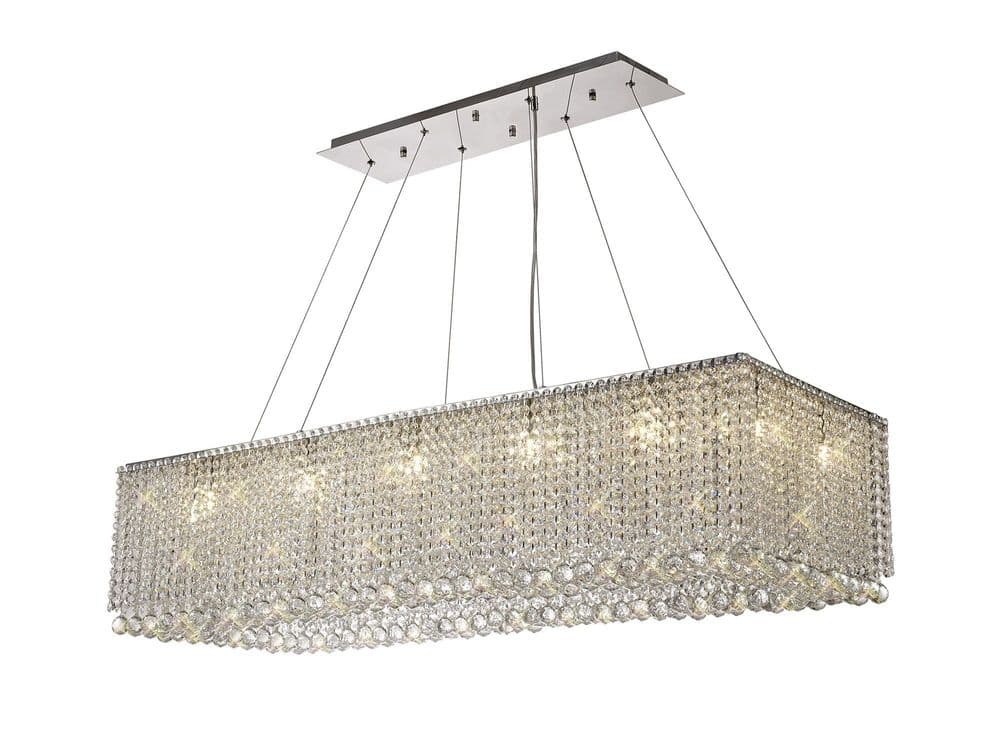 Corey 14 Light Bar Pendant Chandelier 122x51cm G9 Polished Chrome ...