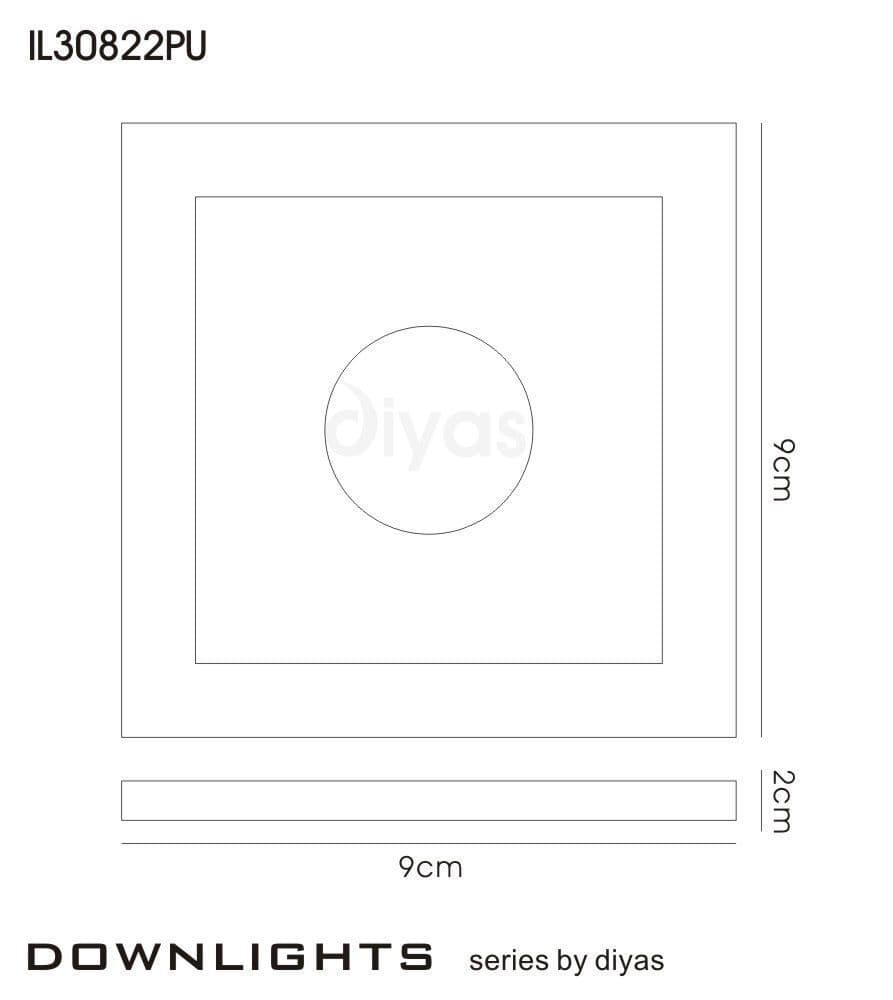 Crystal Downlight Deep Square Rim Only Purple EJZ30800 Required