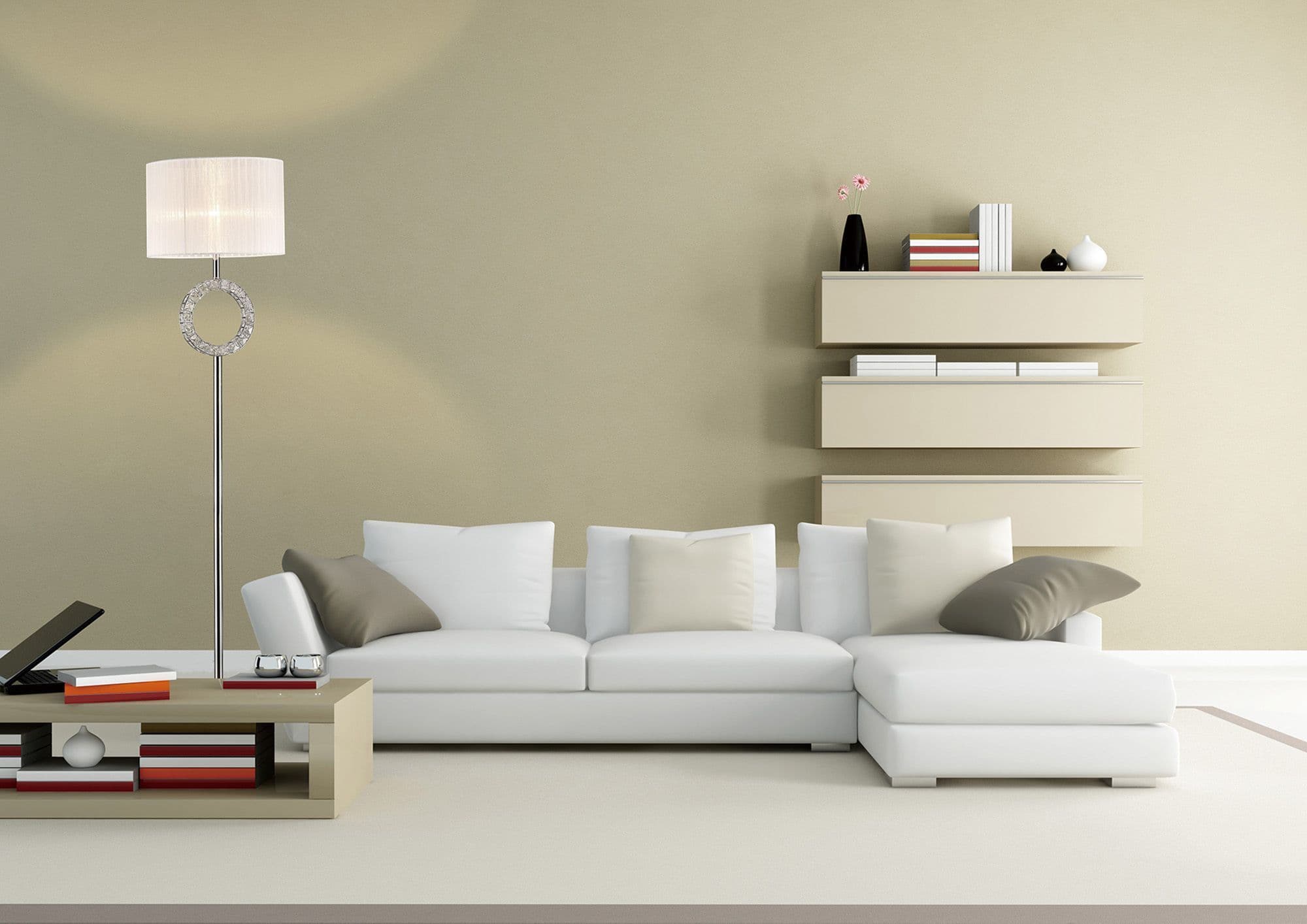 Darby Rectangle Floor Lamp With Black Shade 1 Light E27 Polished Chrome ...