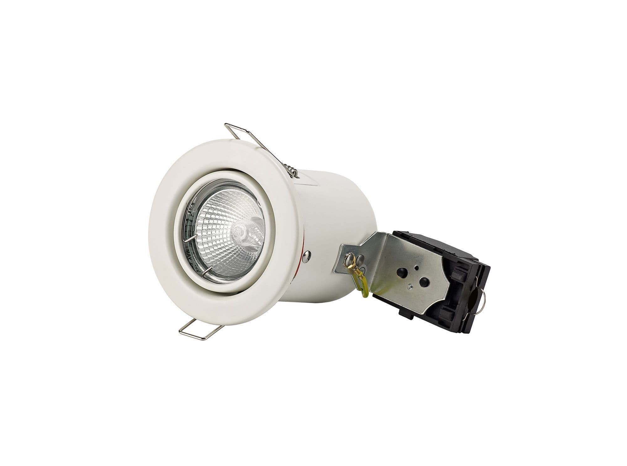 Agni GU10 Adjustable Fire Rated Downlight White Cut Out 75mm