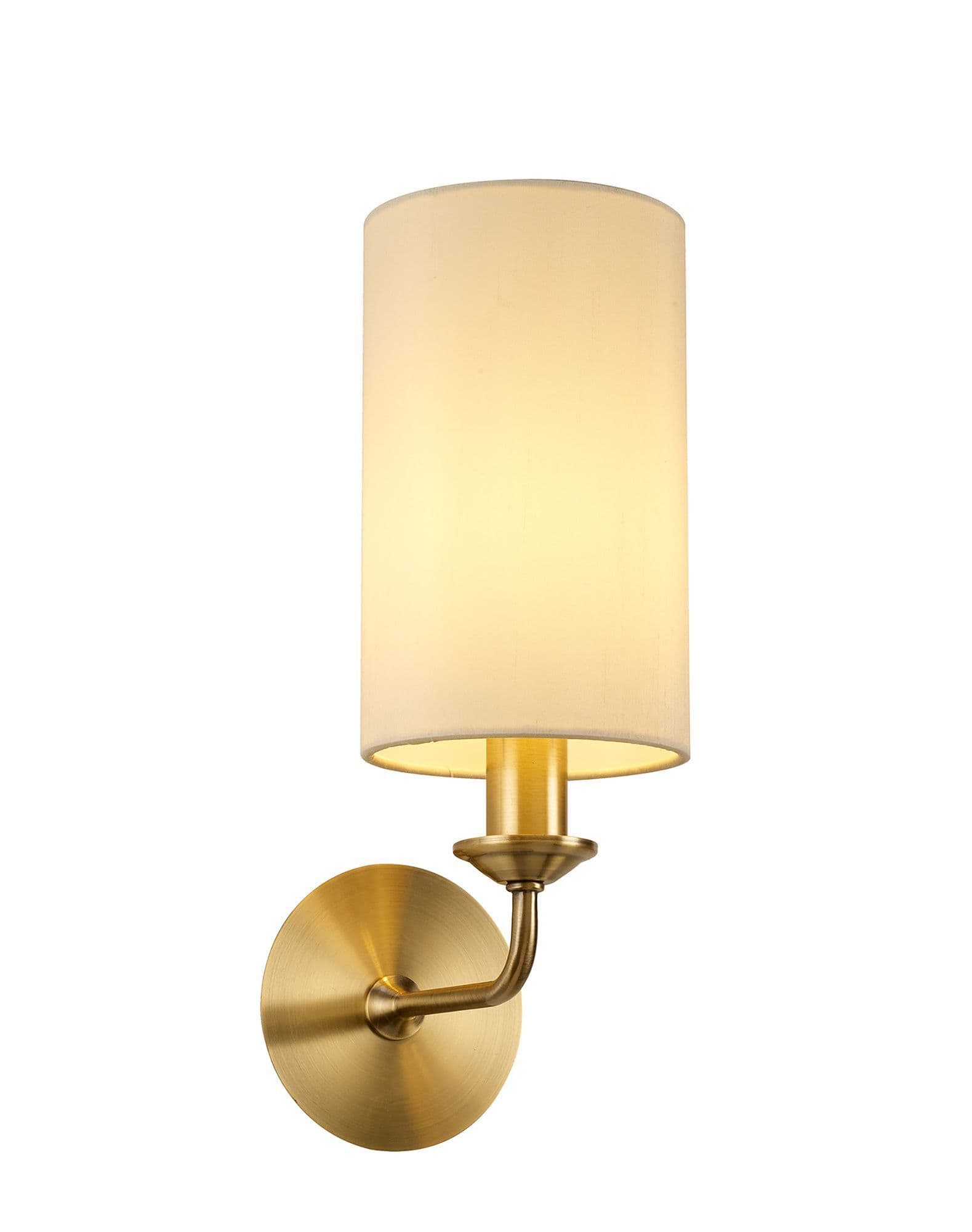 Aberbran 1 Light Switched Wall Lamp Without Shade E14 Antique Brass