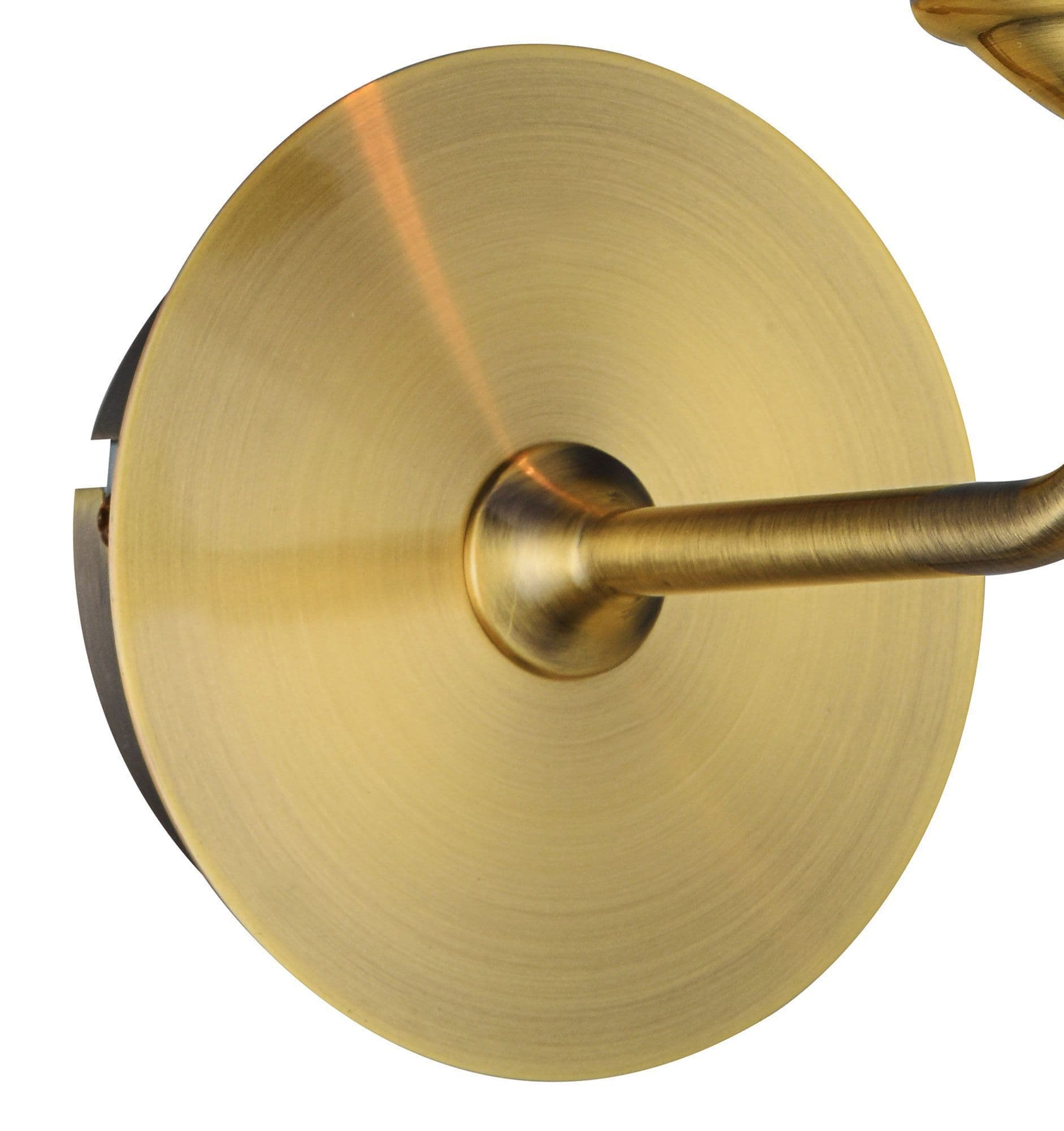 Aberbran 1 Light Switched Wall Lamp Without Shade E14 Antique Brass