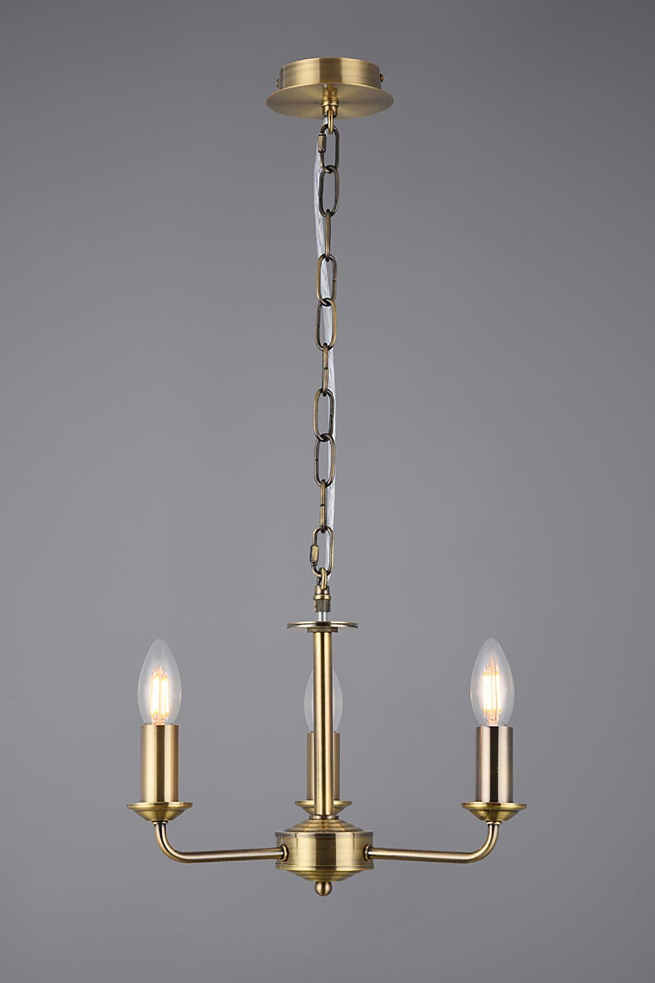 Aberbran 3 Light Multi Arm Pendant Without Shade c/w 2m Chain E14 ...