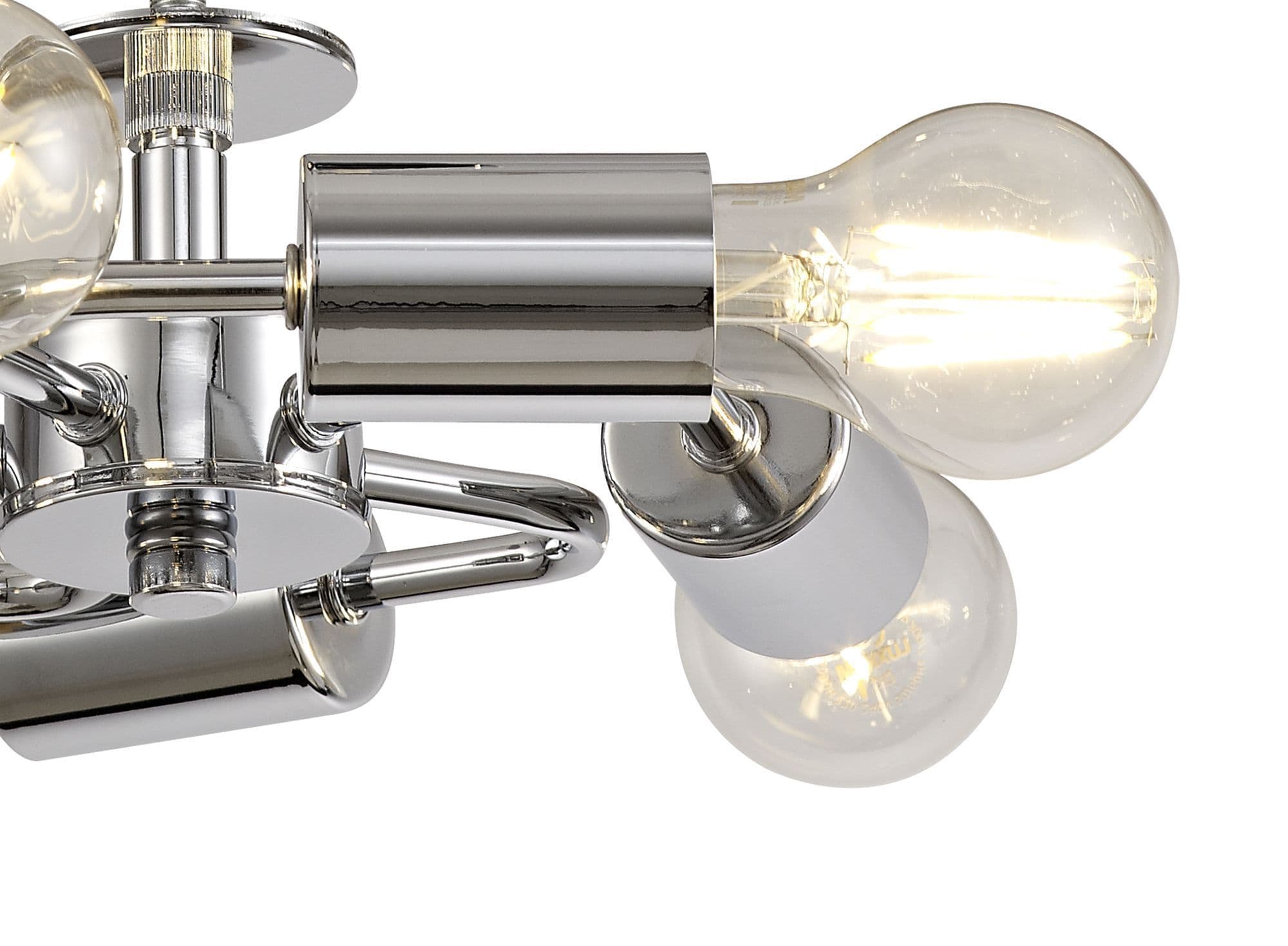 Baymont Polished Chrome 5 Light E27 Universal Semi Ceiling Fixture