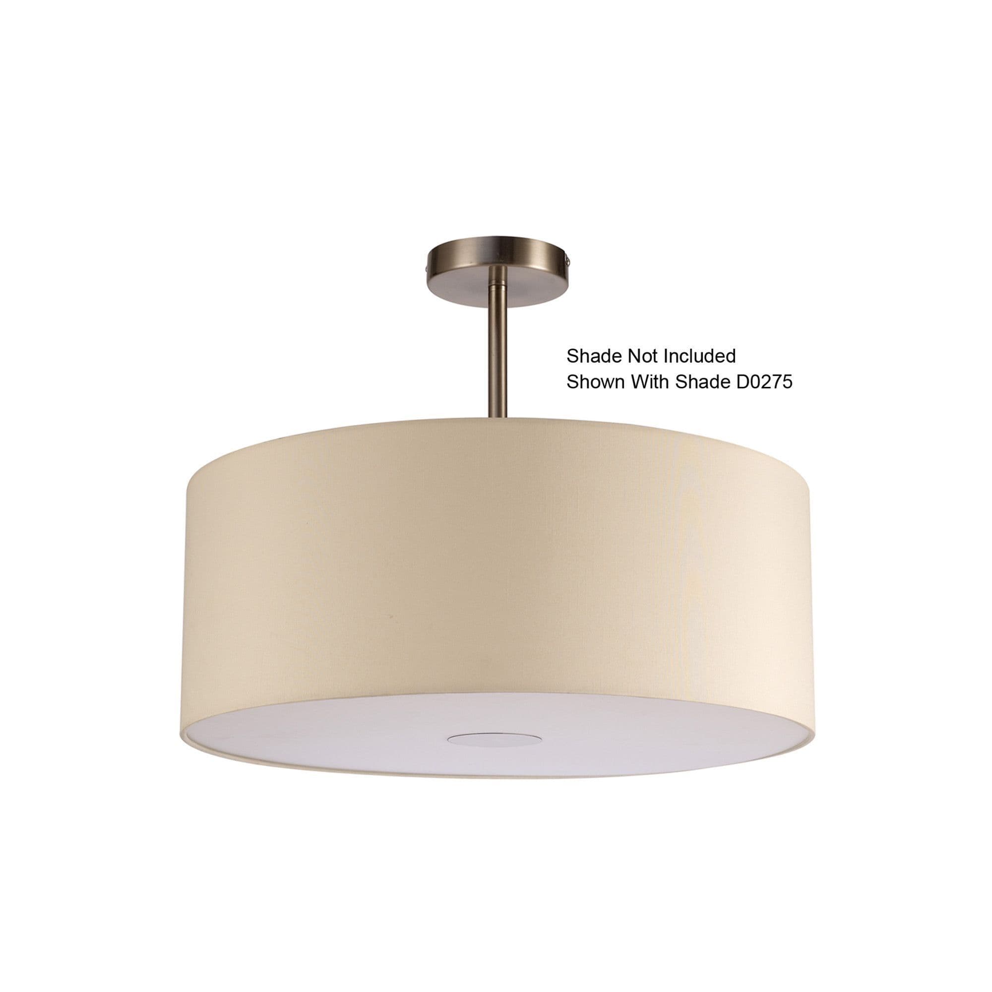Baymont Satin Nickel 1 Light E27 Universal Semi Ceiling Fixture