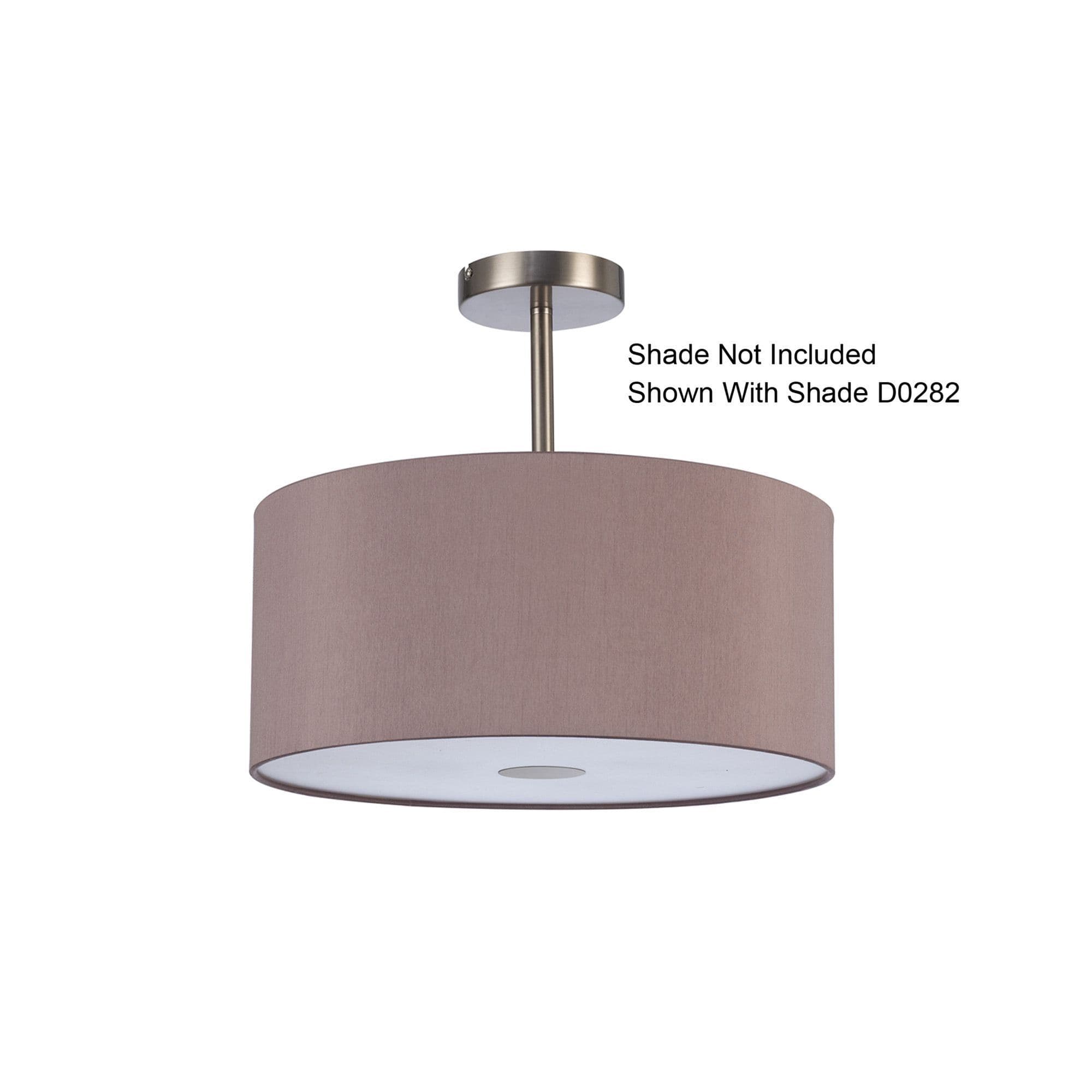 Baymont Satin Nickel 3 Light E27 Universal Semi Ceiling Fixture