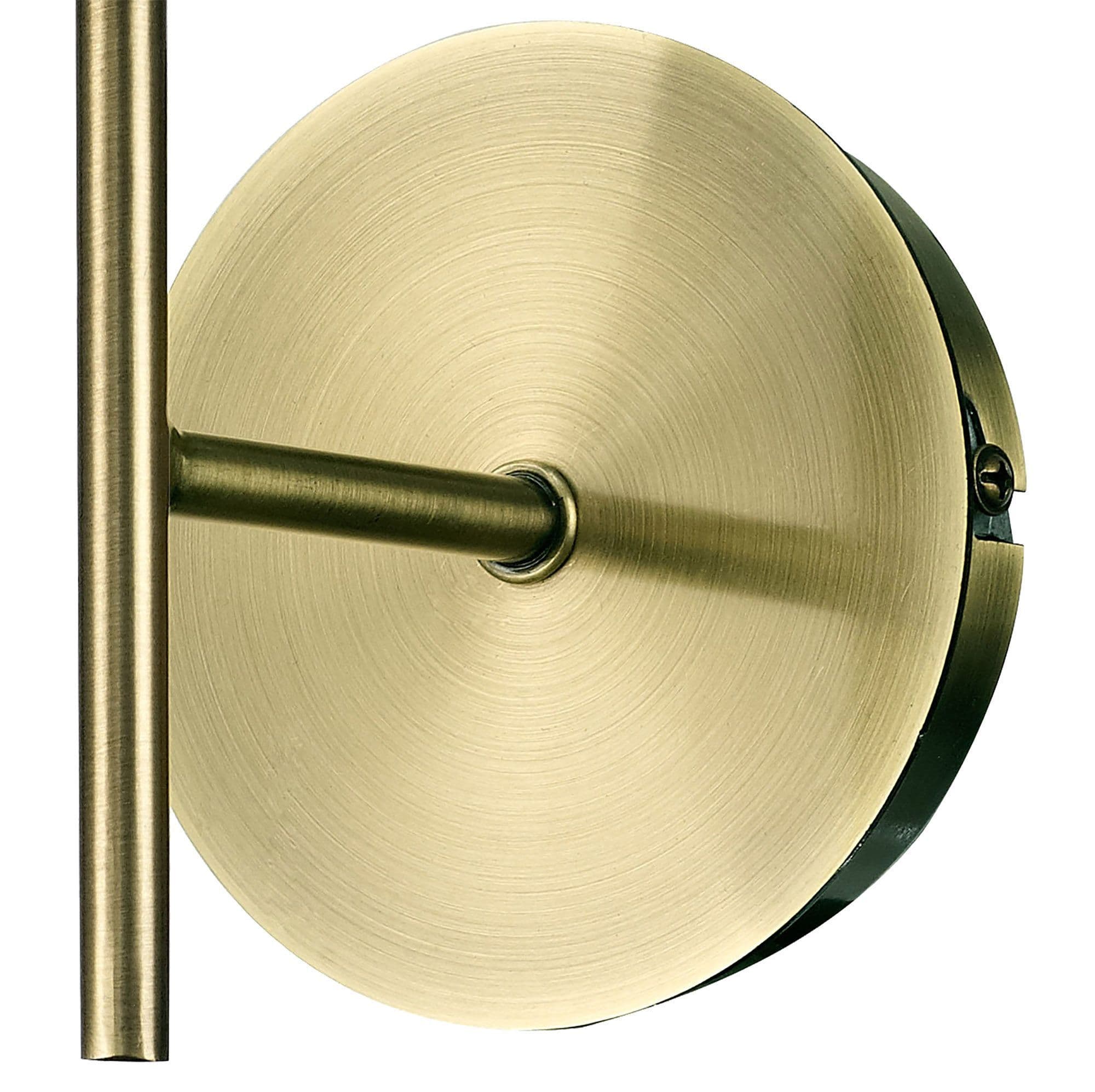 Carlton 1 Light Unswitched Wall Lamp Without Shade E27 Antique Brass