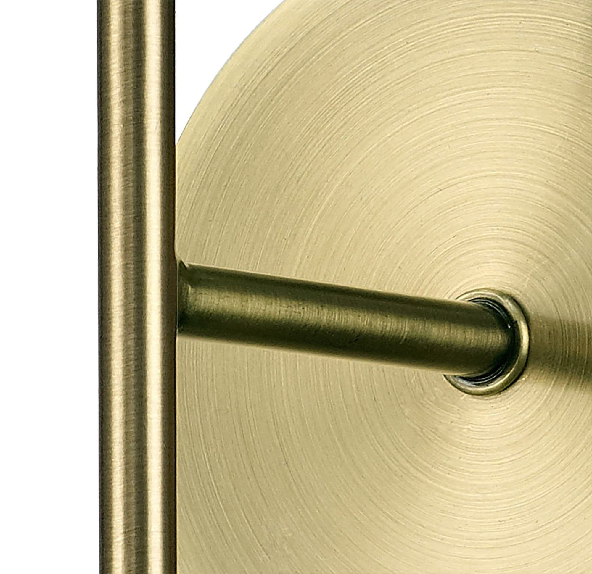 Carlton 1 Light Unswitched Wall Lamp Without Shade E27 Antique Brass