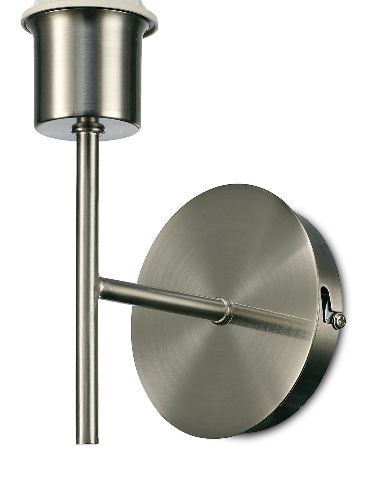 Carlton 1 Light Unswitched Wall Lamp Without Shade E27 Satin Nickel