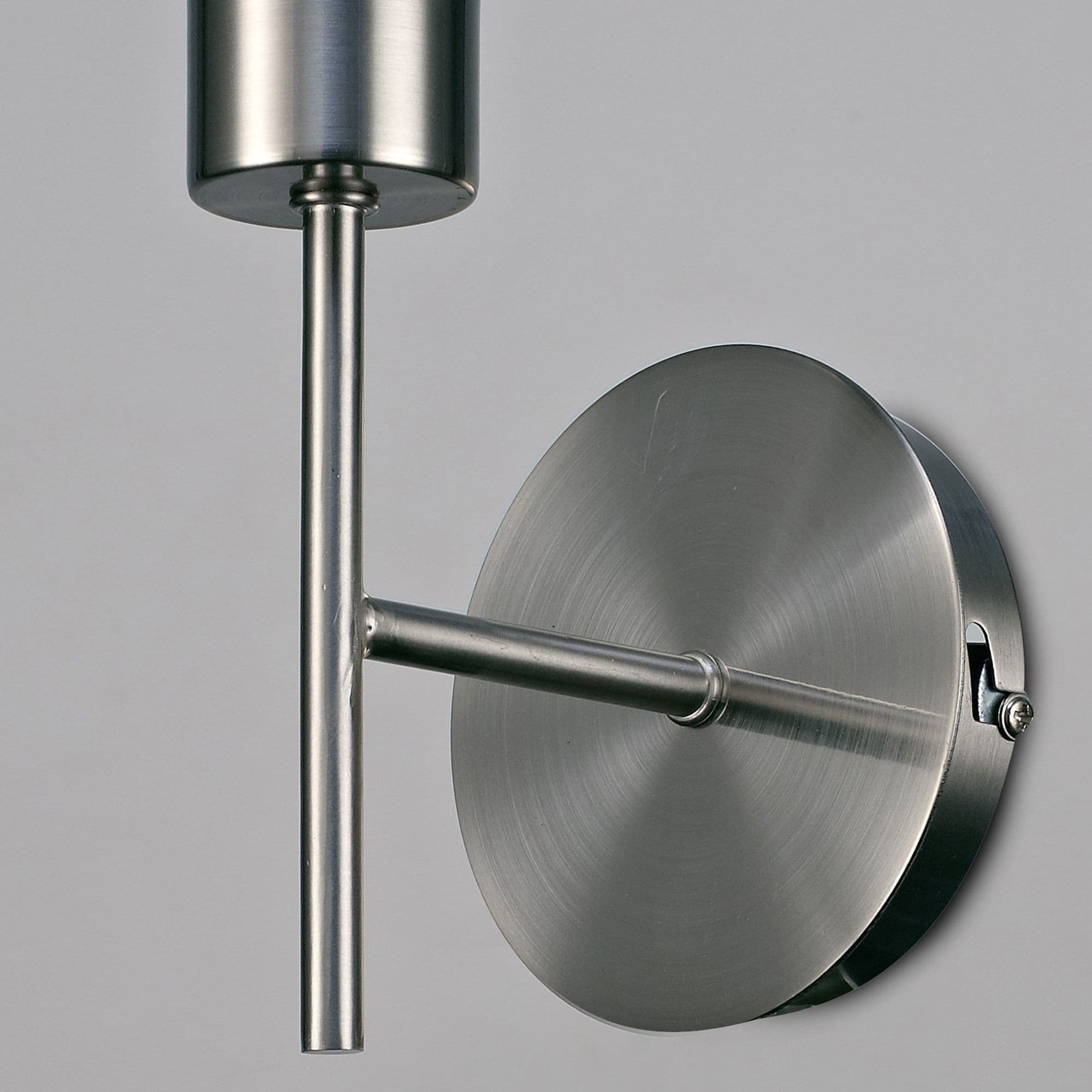 Carlton 1 Light Unswitched Wall Lamp Without Shade E27 Satin Nickel