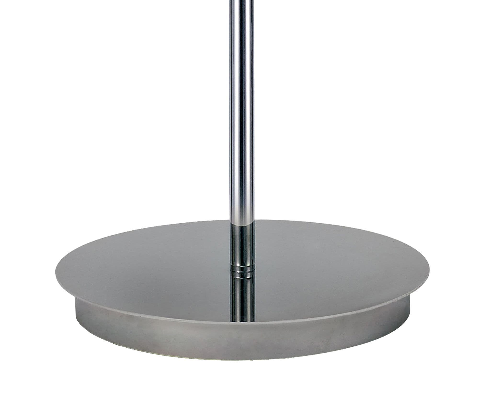 Carlton Round Flat Base Floor Lamp Without Shade Polished Chrome ...