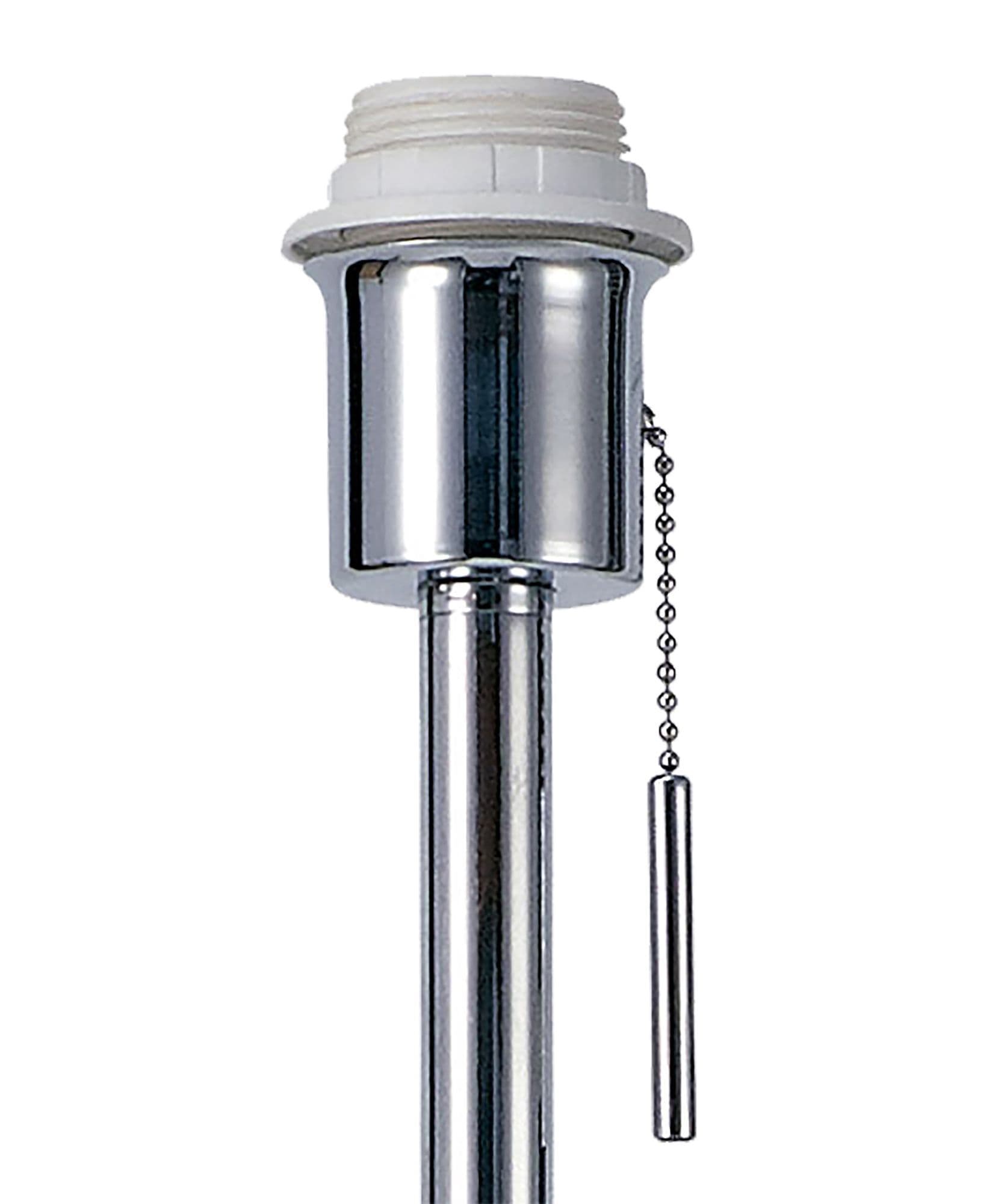 Carlton Round Flat Base Floor Lamp Without Shade Polished Chrome ...