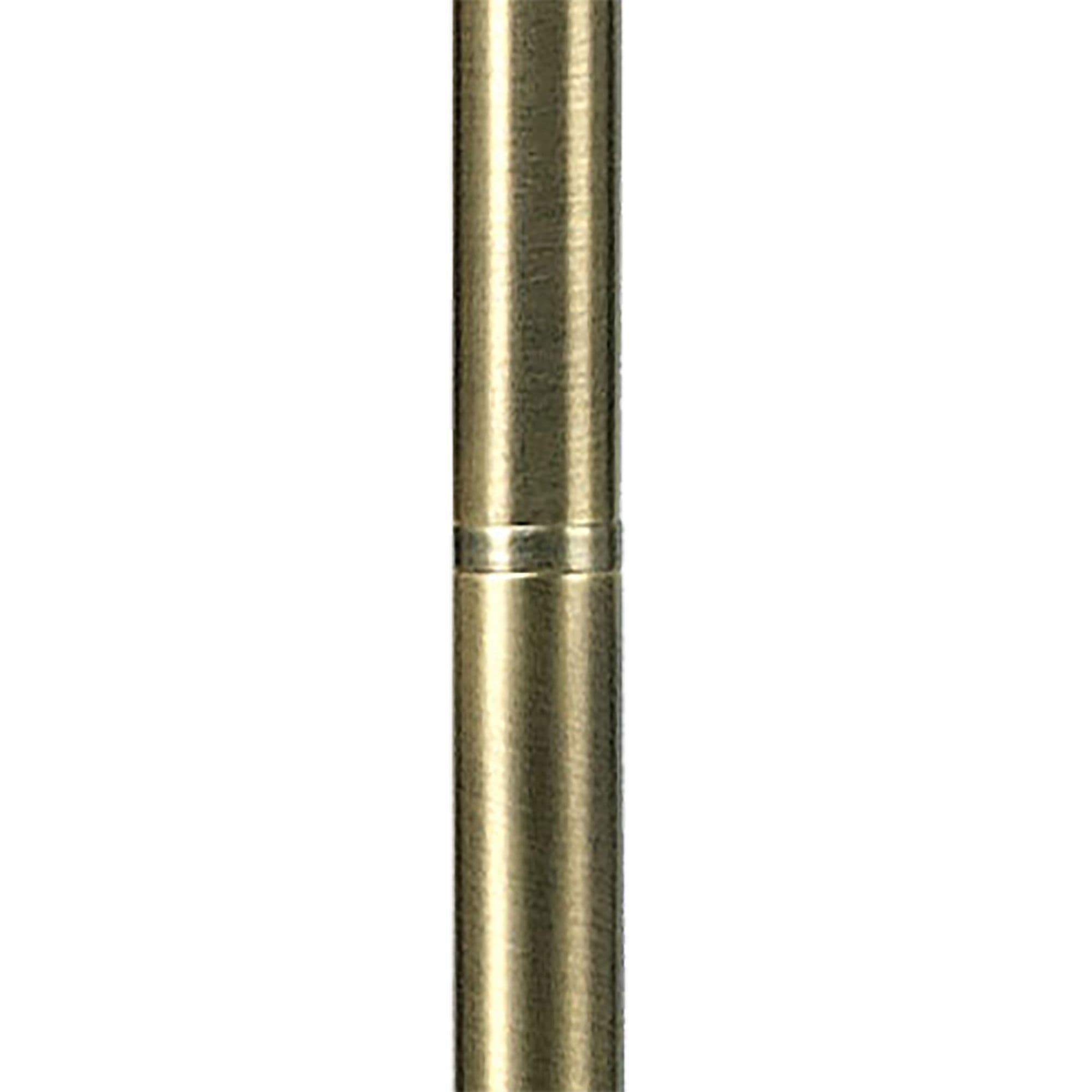 Carlton Round Flat Base Floor Lamp Without Shade Antique Brass Switched ...