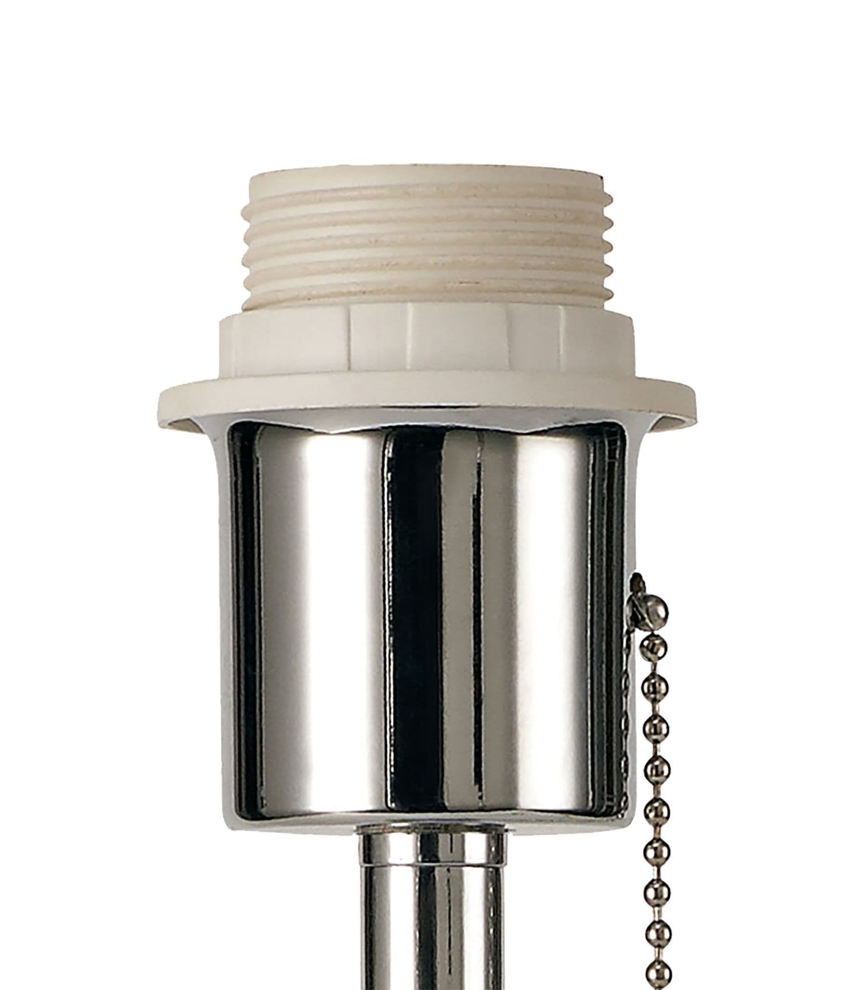 Carlton Round Flat Base Large Table Lamp Without Shade Polished Chrome ...