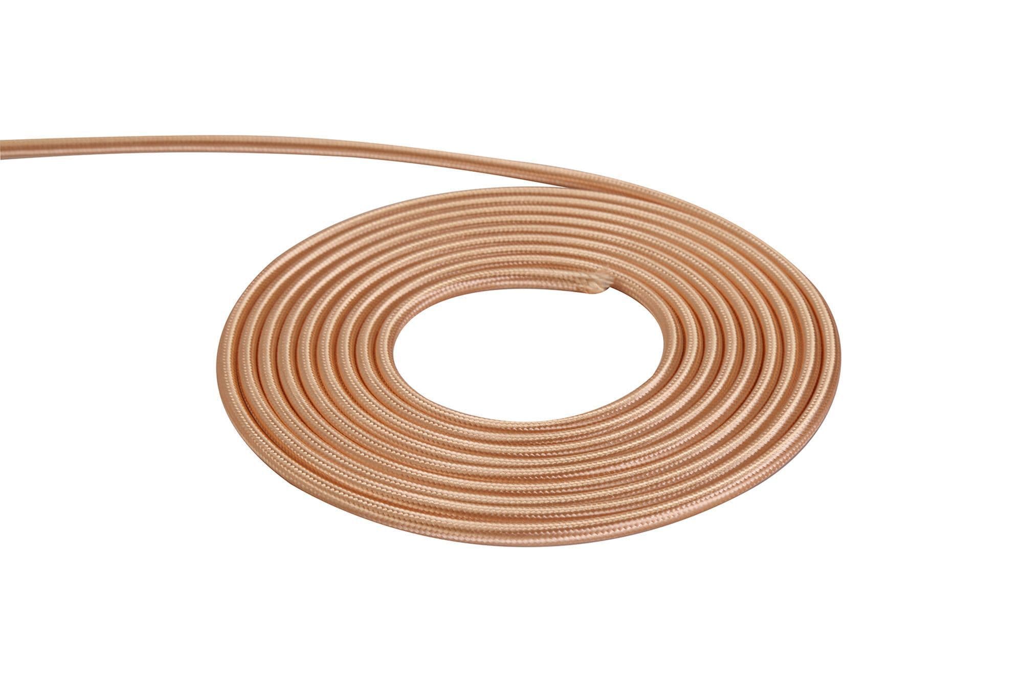 Cavo 1m Rose Gold Braided 2 Core 0 75mm Cable