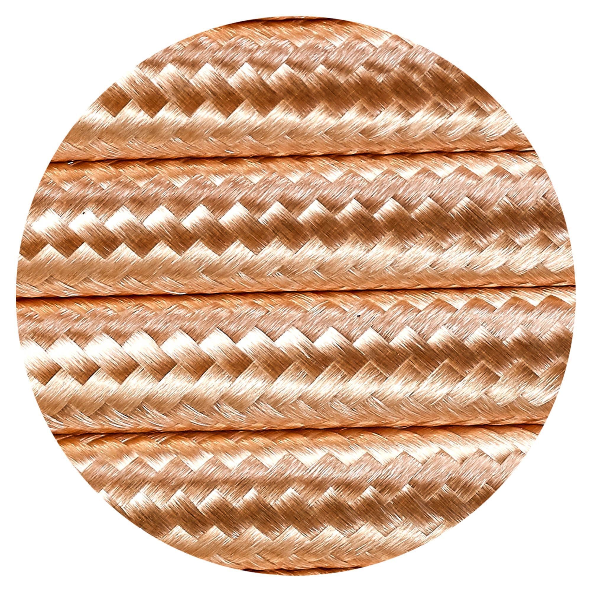 Cavo 1m Rose Gold Braided 2 Core 0 75mm Cable