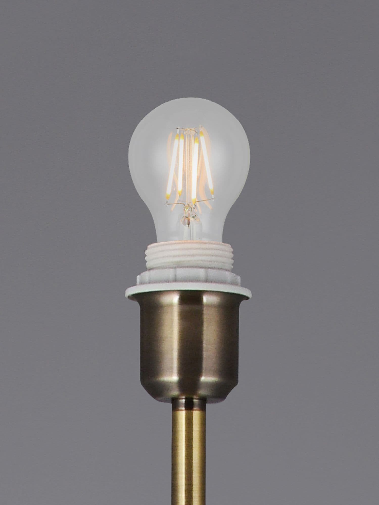 Crowne Round Curved Base Floor Lamp Without Shade Inline Switch