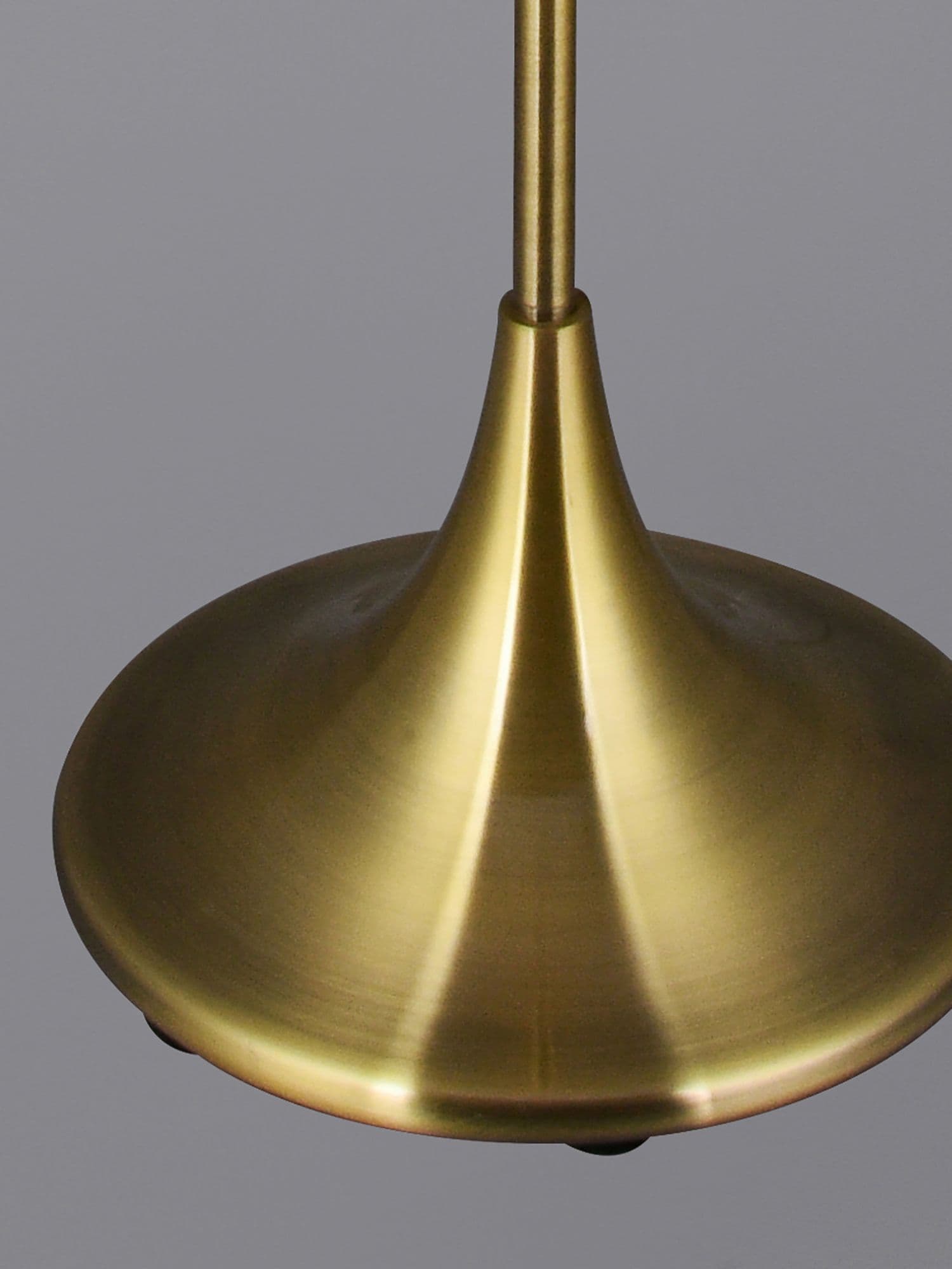 Crowne Round Curved Base Floor Lamp Without Shade Inline Switch