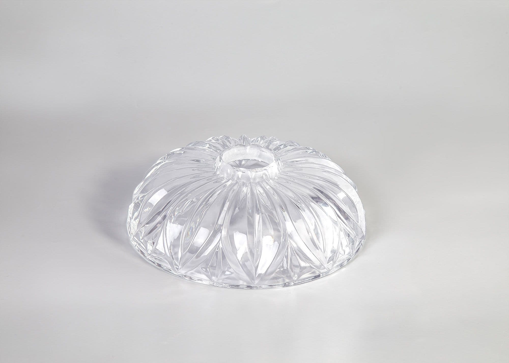 Gilda Dish 20cm Leaf Patterned Clear Glass Lampshade