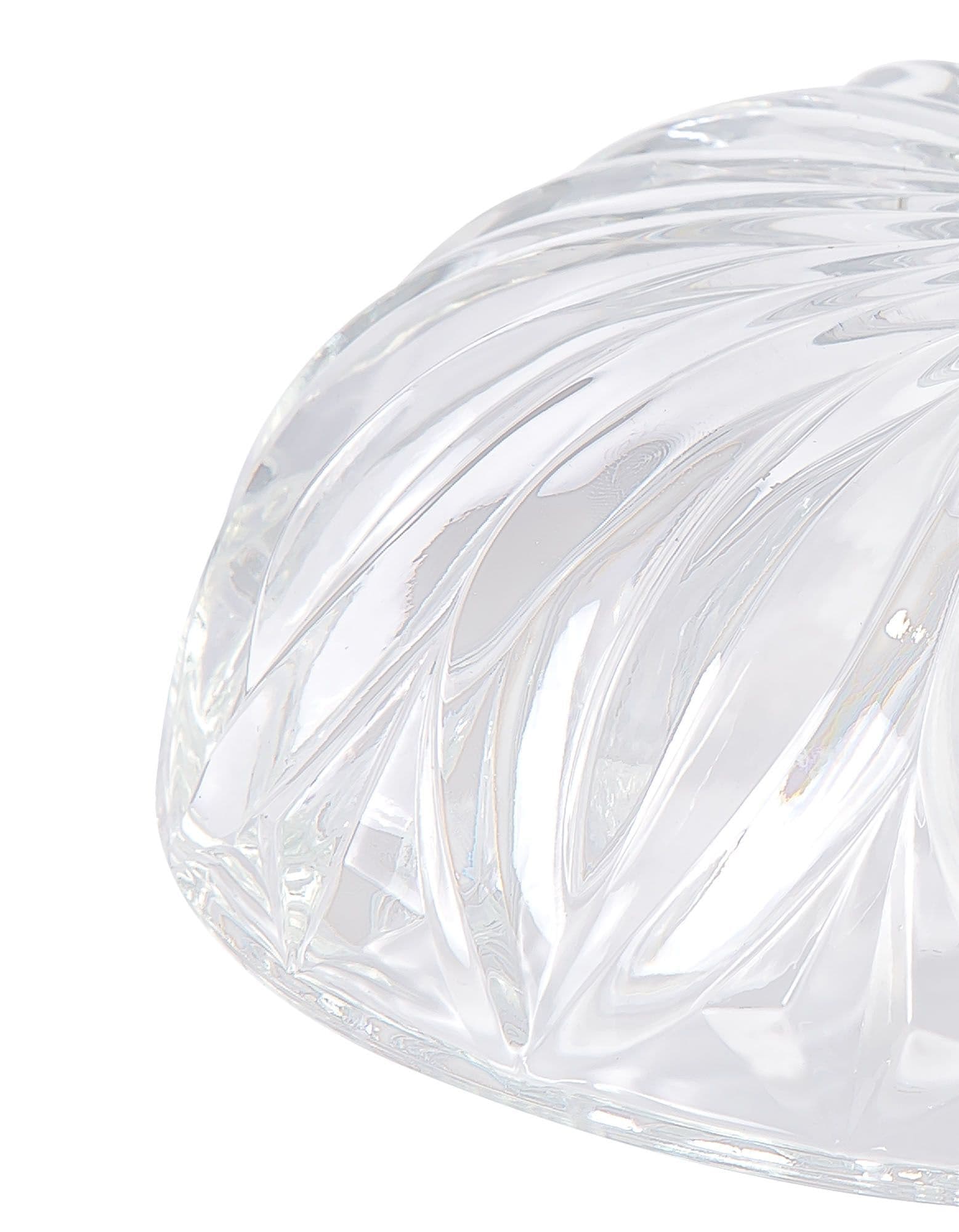Gilda Dish 20cm Leaf Patterned Clear Glass Lampshade