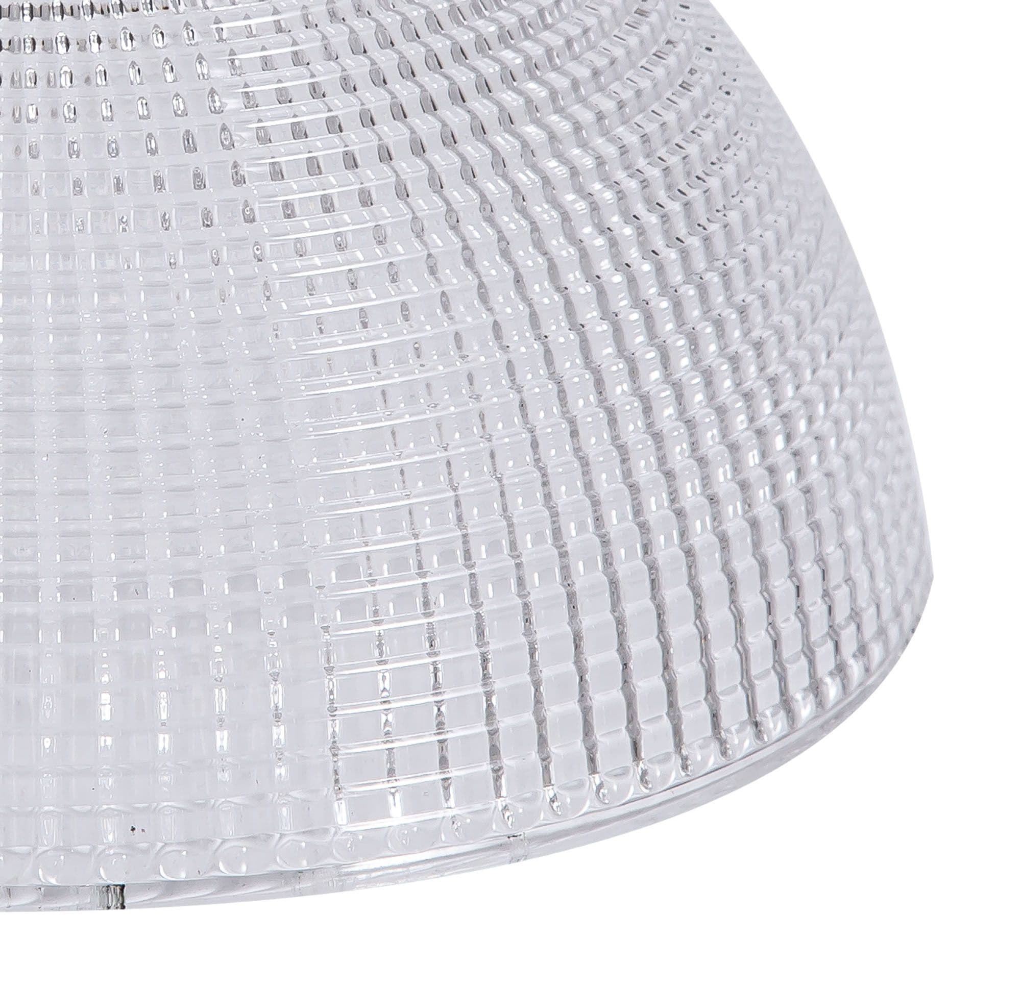 Gilda Dome 20cm Clear Prismatic Effect Glass Lampshade