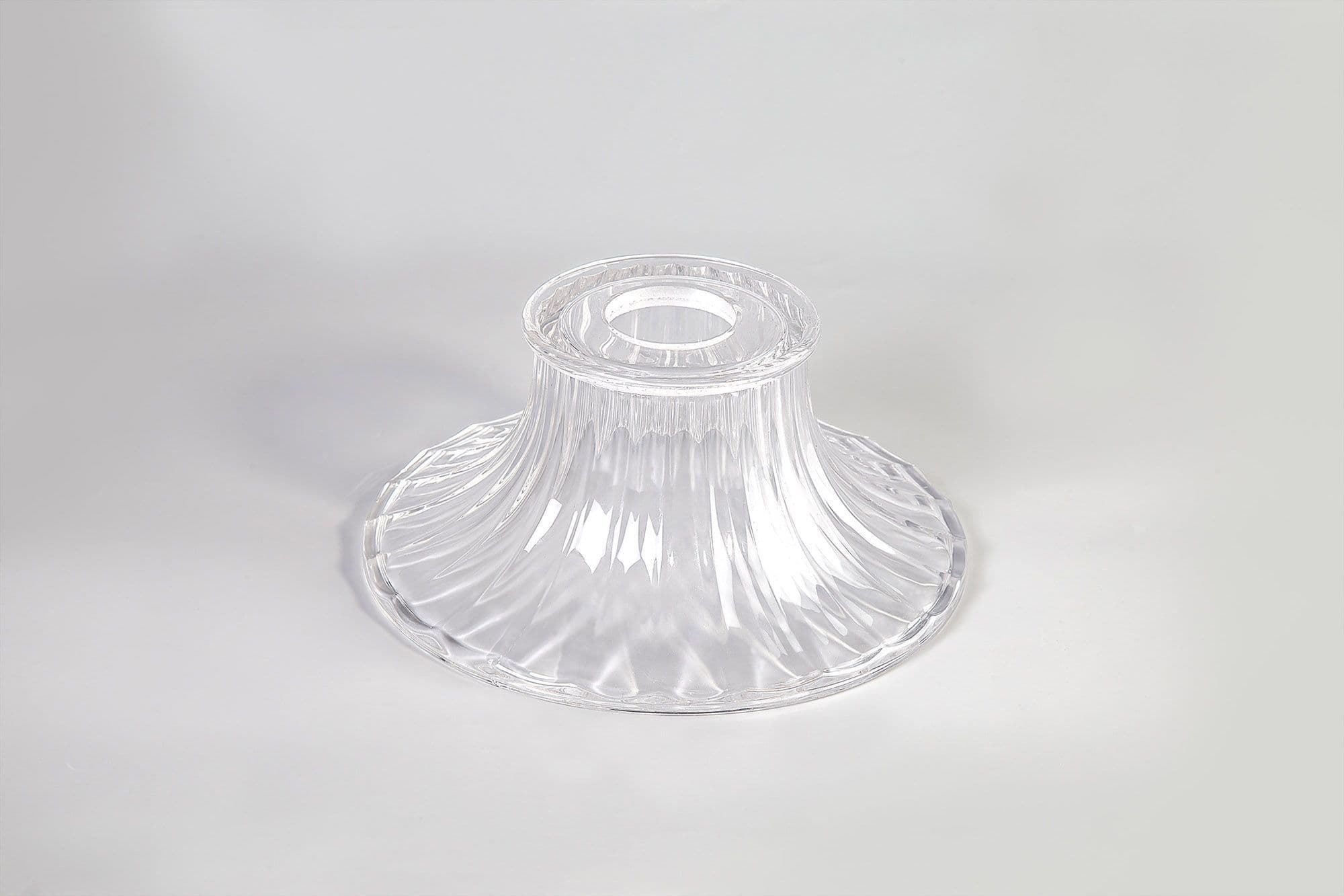 Gilda Funnel Bell 20cm Corrugated Effect Clear Glass Lampshade