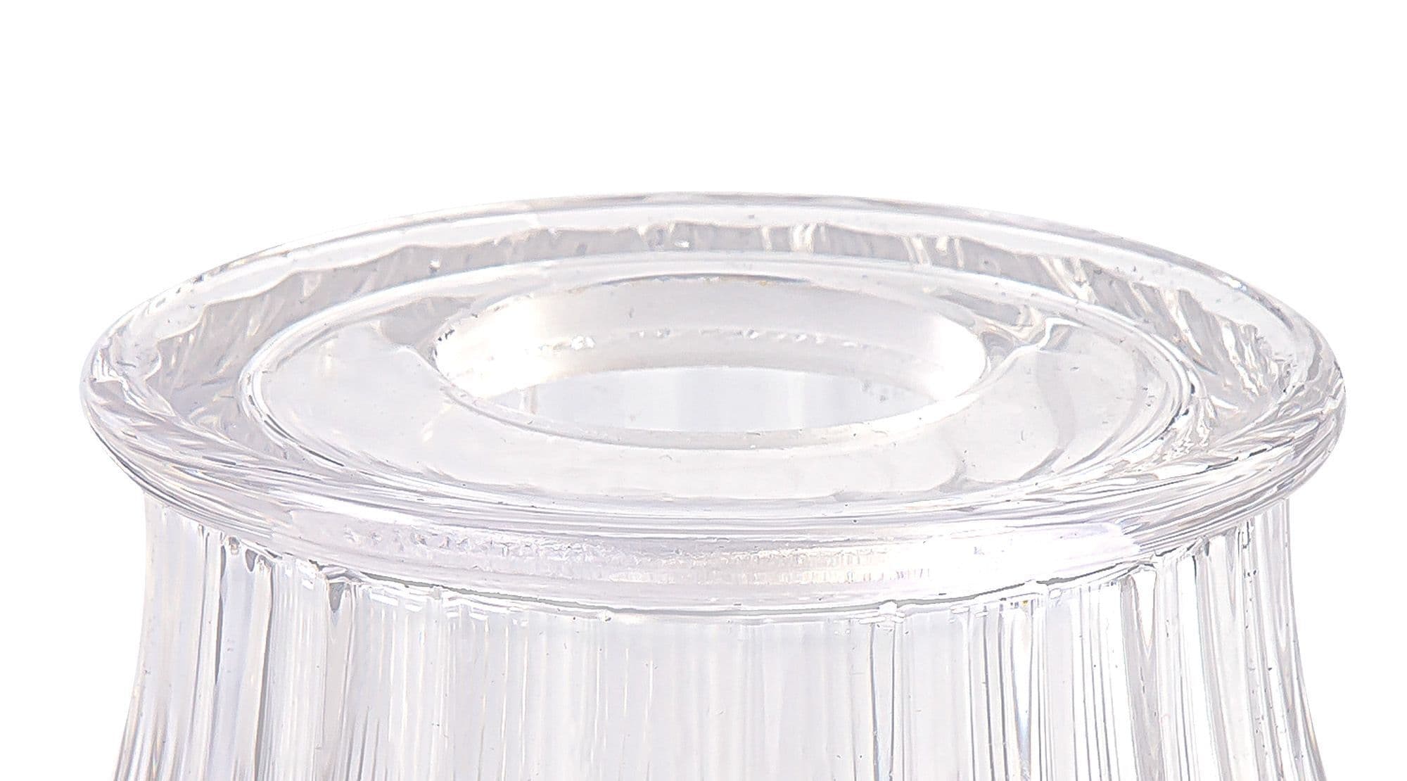 Gilda Funnel Bell 20cm Corrugated Effect Clear Glass Lampshade