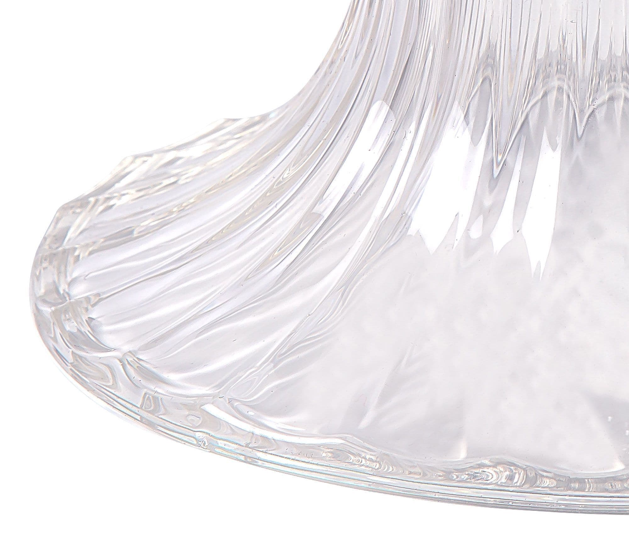 Gilda Funnel Bell 20cm Corrugated Effect Clear Glass Lampshade