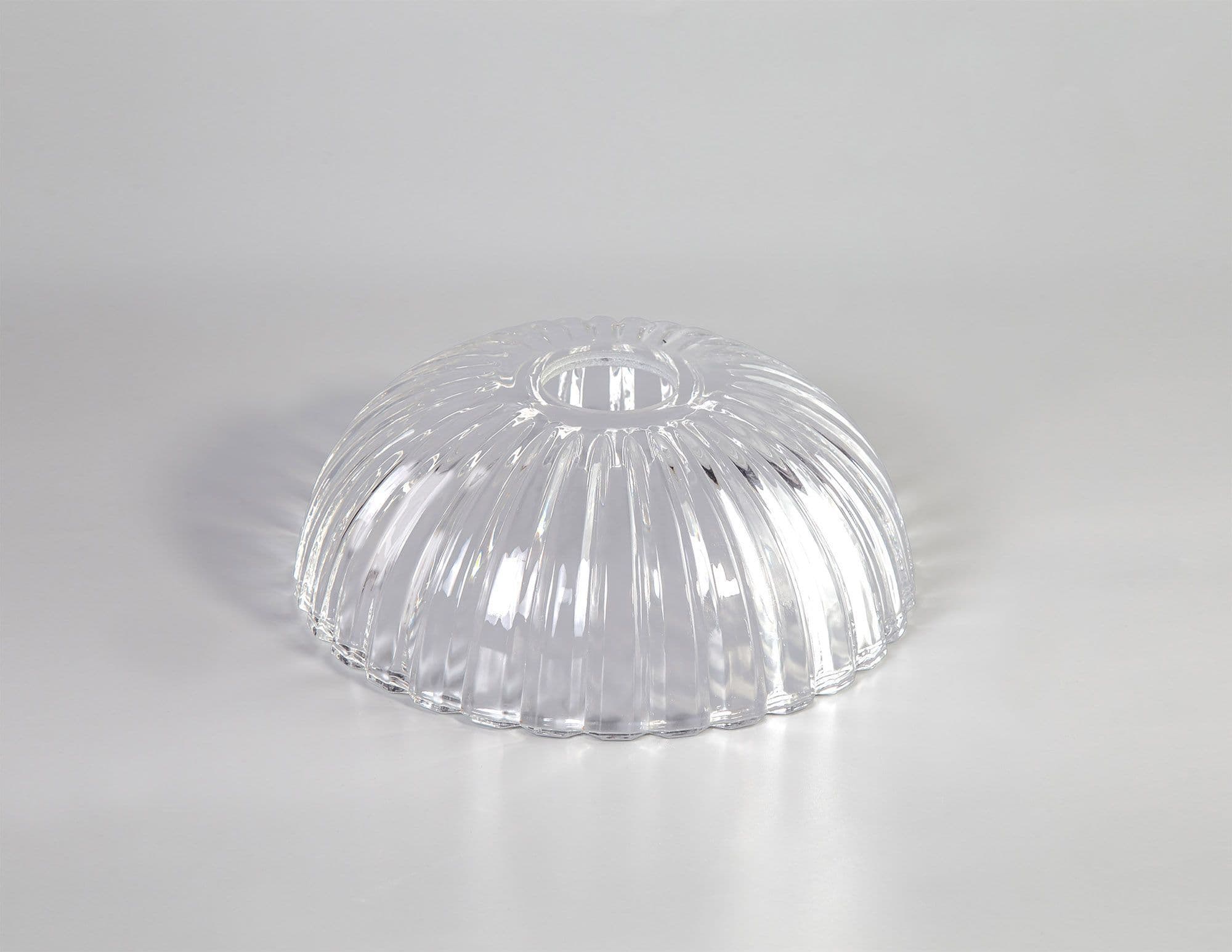 Gilda Shallow Dome 20cm Shell Effect Clear Glass Lampshade