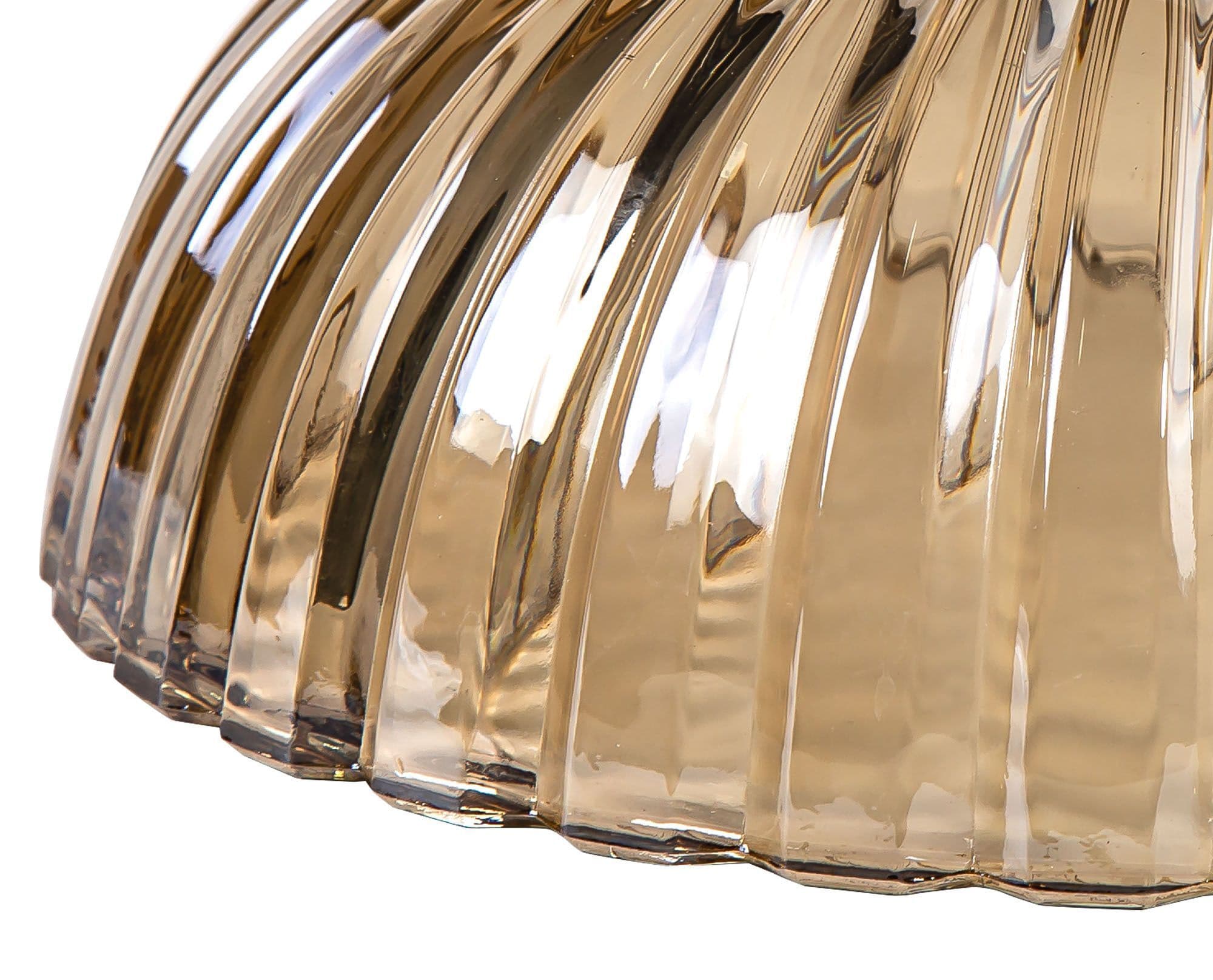 Gilda Shallow Dome 20cm Shell Effect Cognac Glass Lampshade