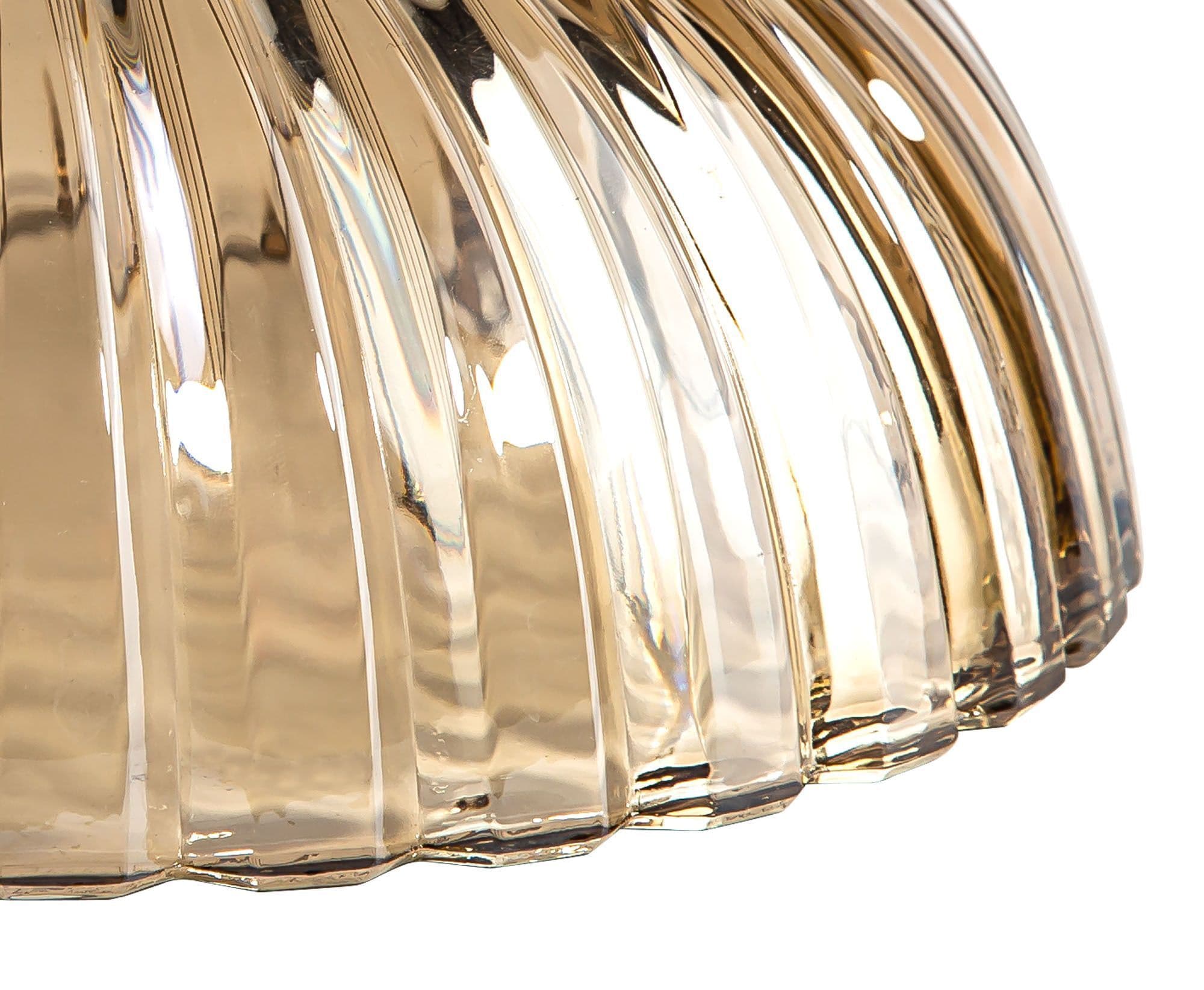 Gilda Shallow Dome 20cm Shell Effect Cognac Glass Lampshade