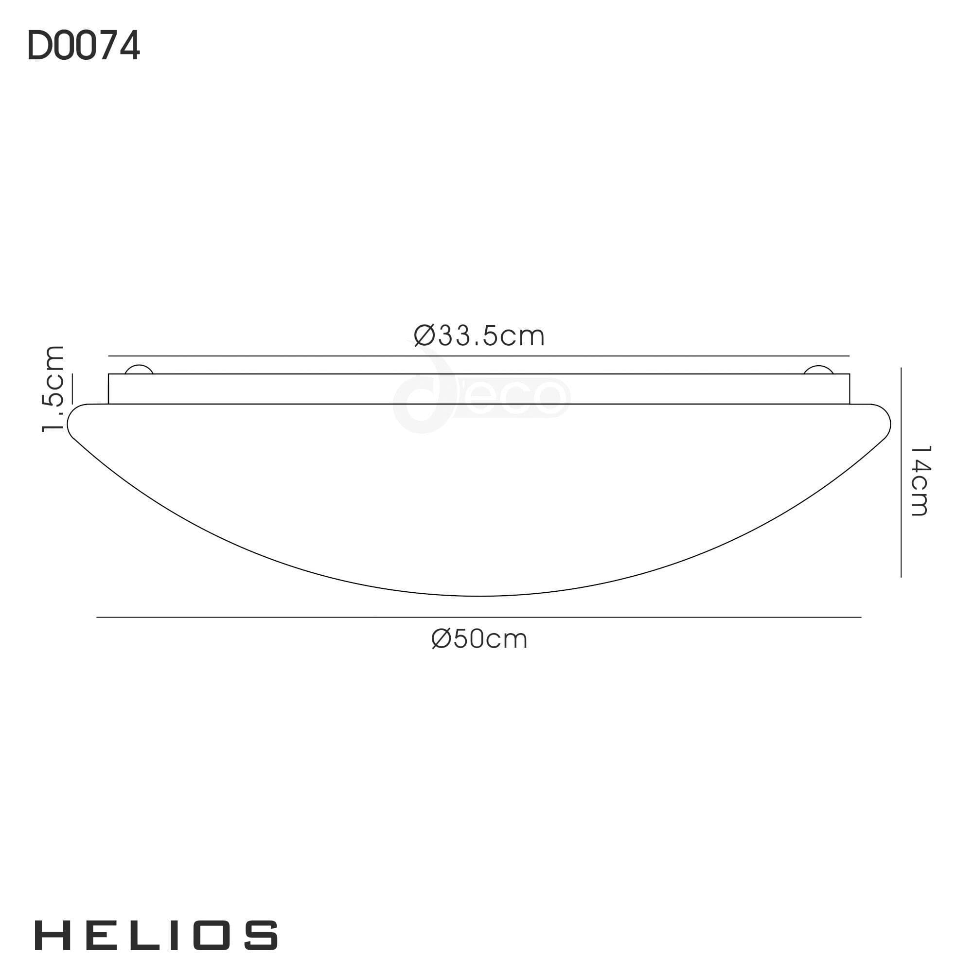 Helios Ceiling 500mm Round 30W 1800lm LED White 4000K