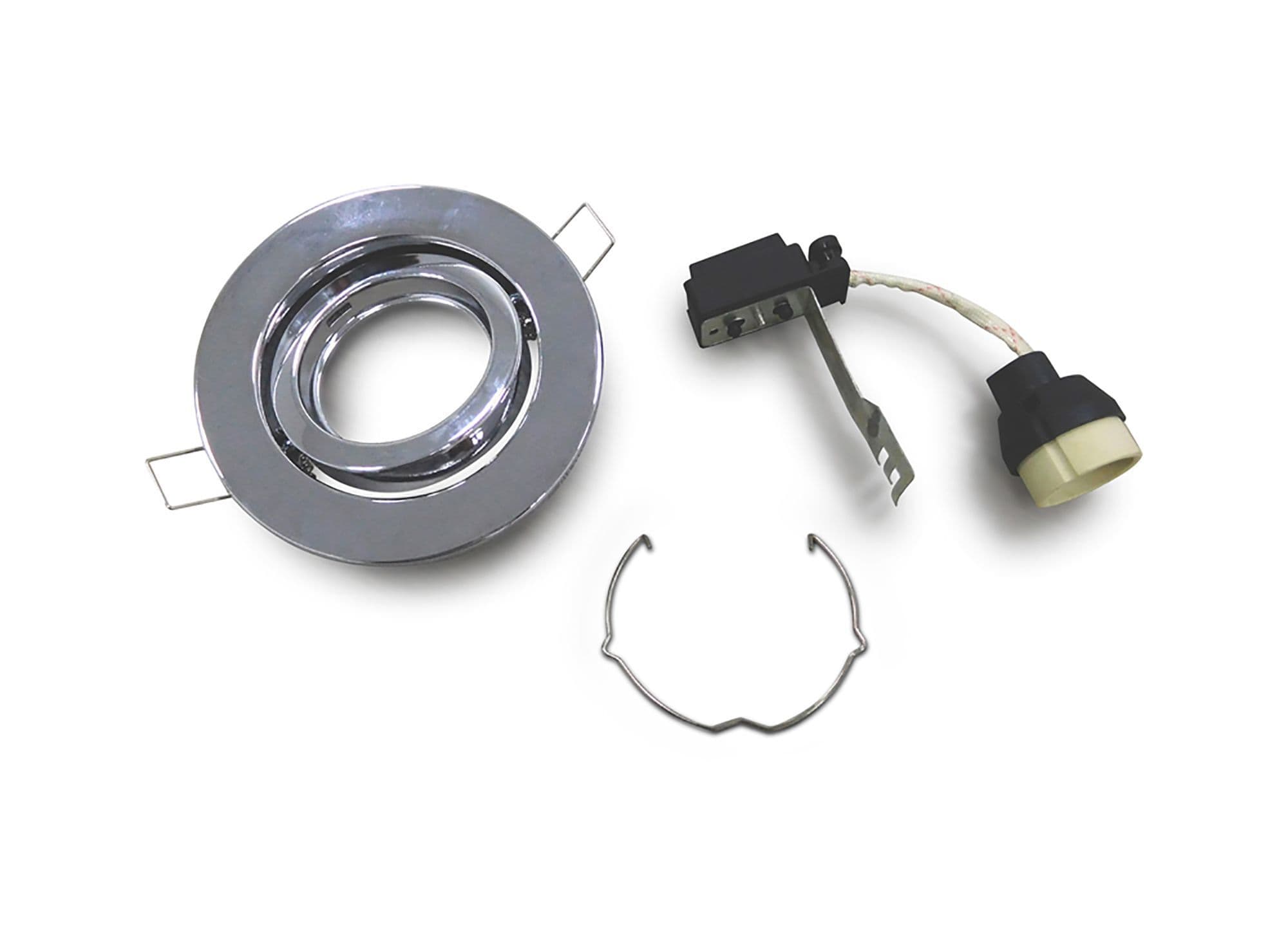 Hudson GU10 Adjustable Downlight Polished Chrome Cut Out 84mm