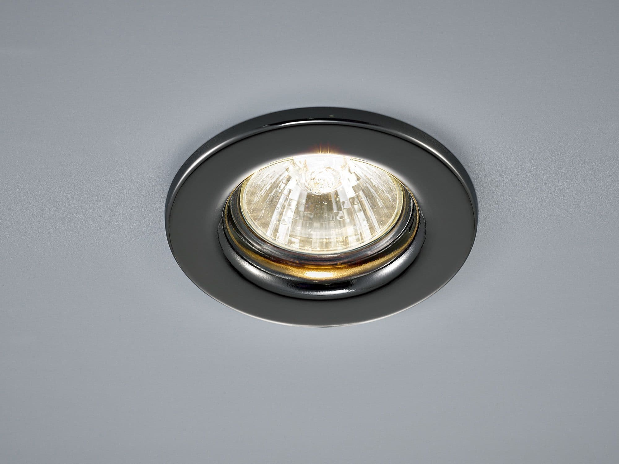 Hudson GU10 Fixed Downlight Black Chrome Cut Out 60mm
